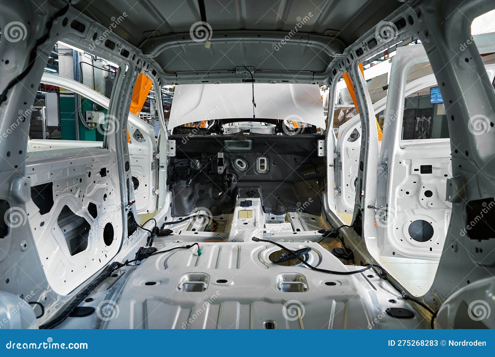 New Empty Automobile Body in Facrory Assembling Workshop Stock Image ...