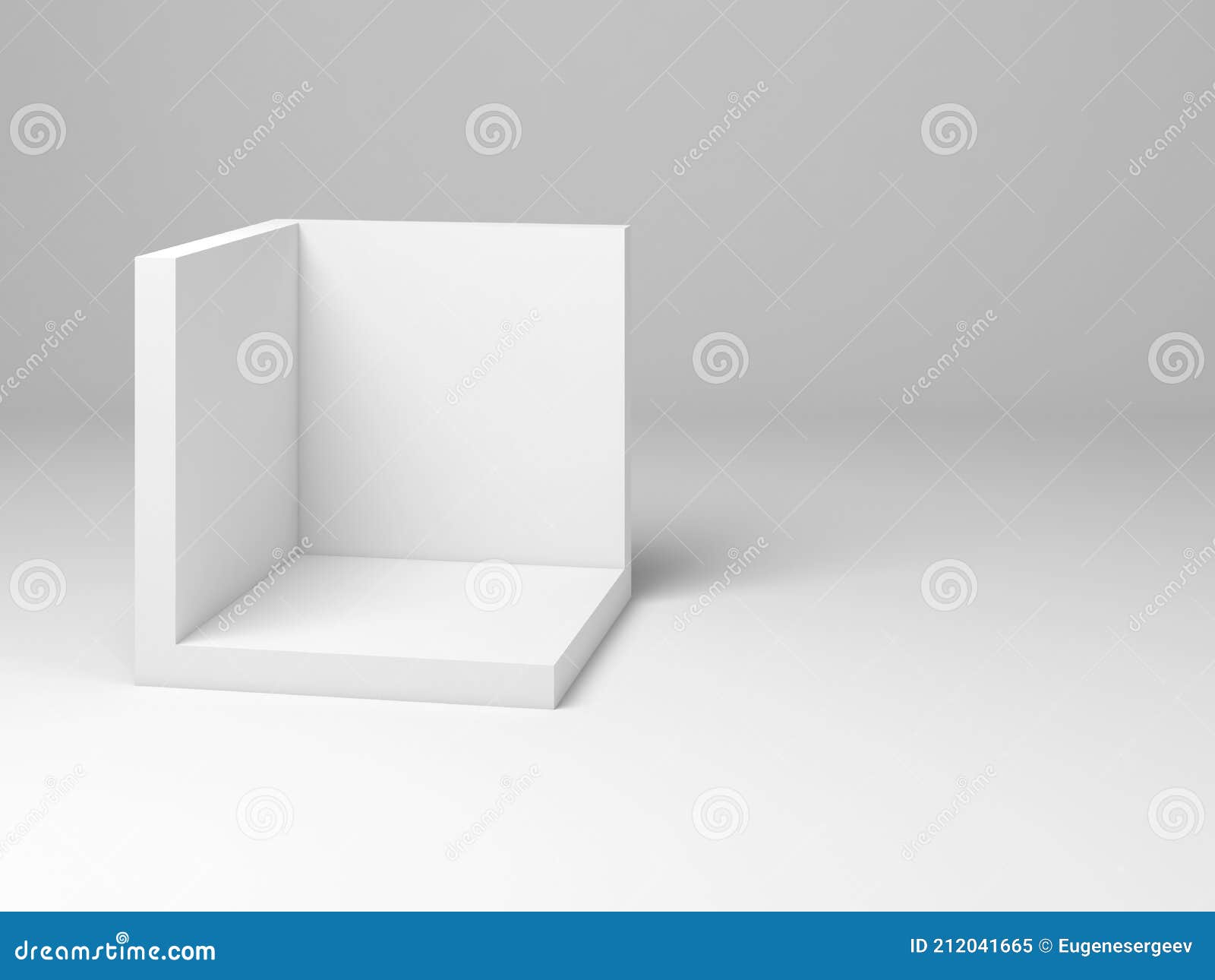 New Empty Box Package Mockup. 3d Rendering Stock Illustration ...