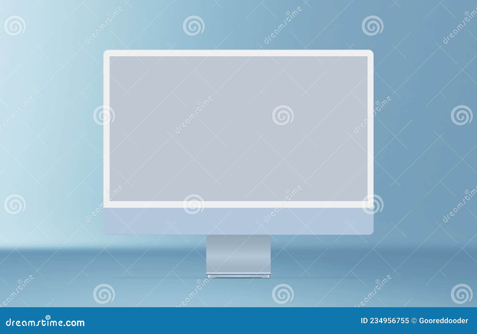 New Empty Desktop Computer Display on Background. Stock Image - Image ...