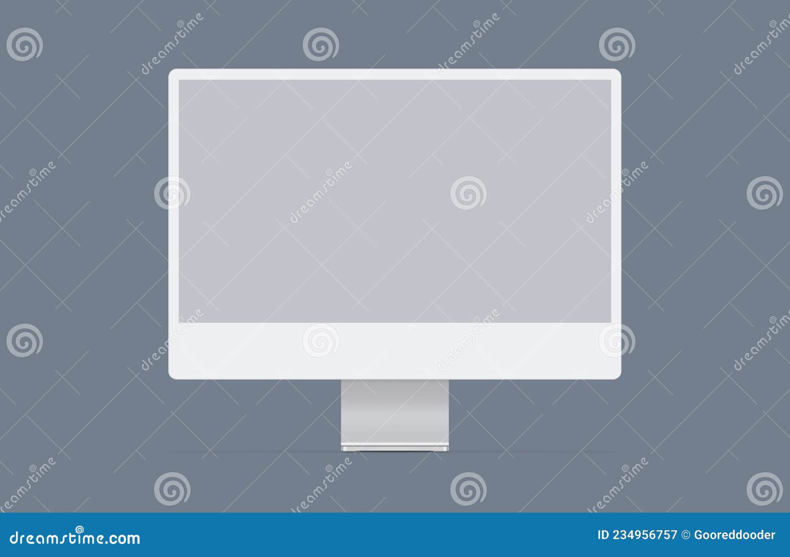 New Empty Desktop Computer Display on Background. Stock Image - Image ...