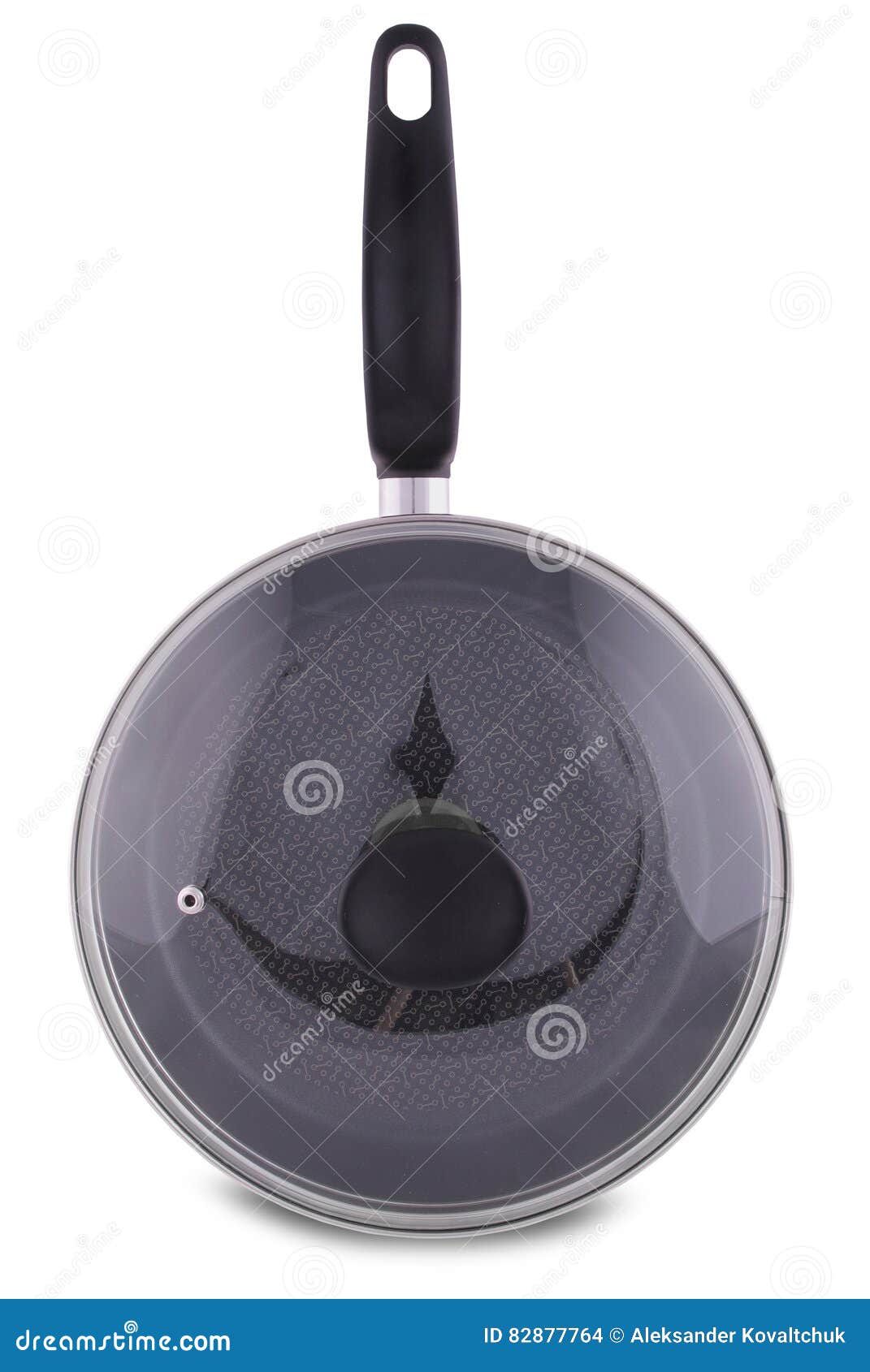 New Empty Frying Pan with Lid Stock Photo - Image of teflon, metal ...