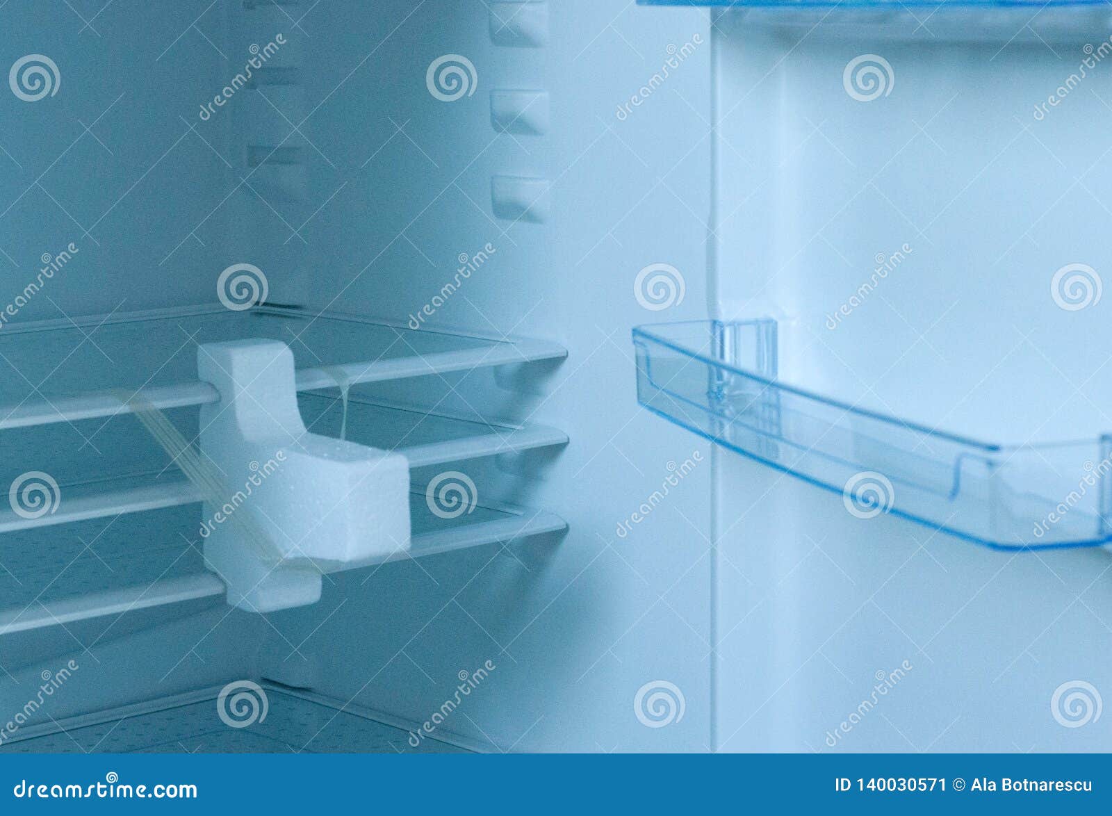 New Empty Refrigirator with Open Door Stock Image - Image of design ...