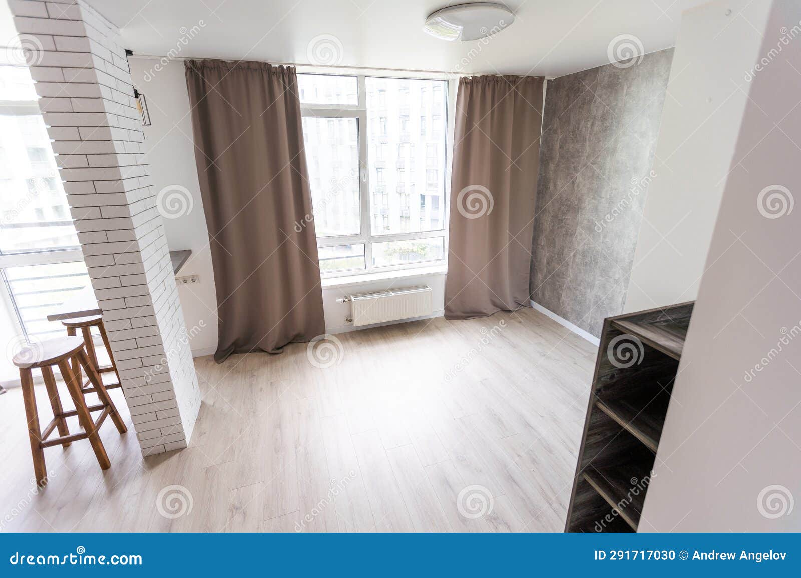New Empty Small Room in Renovated Home Stock Photo - Image of home ...