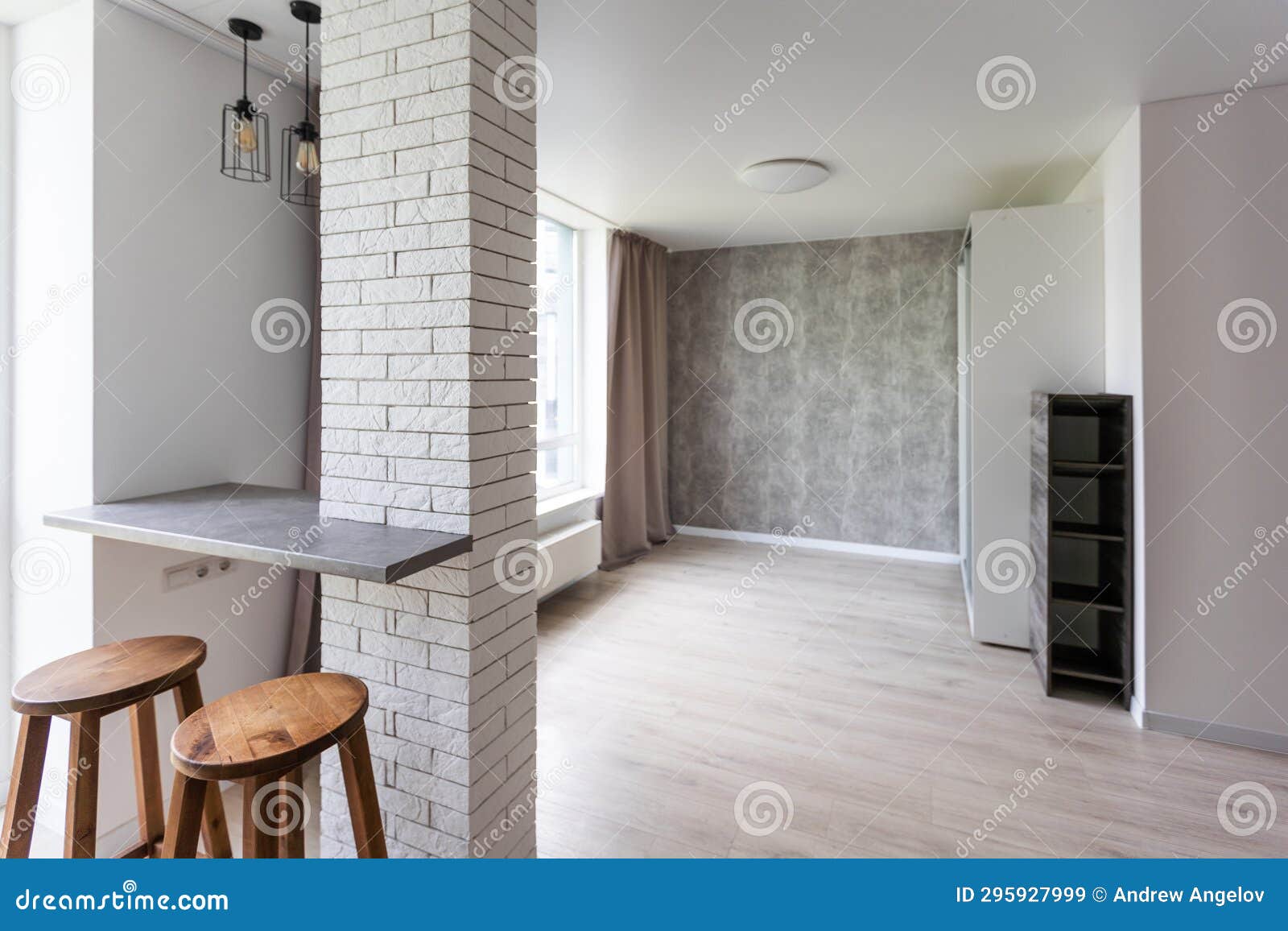 New Empty Small Room in Renovated Home Stock Image - Image of home ...