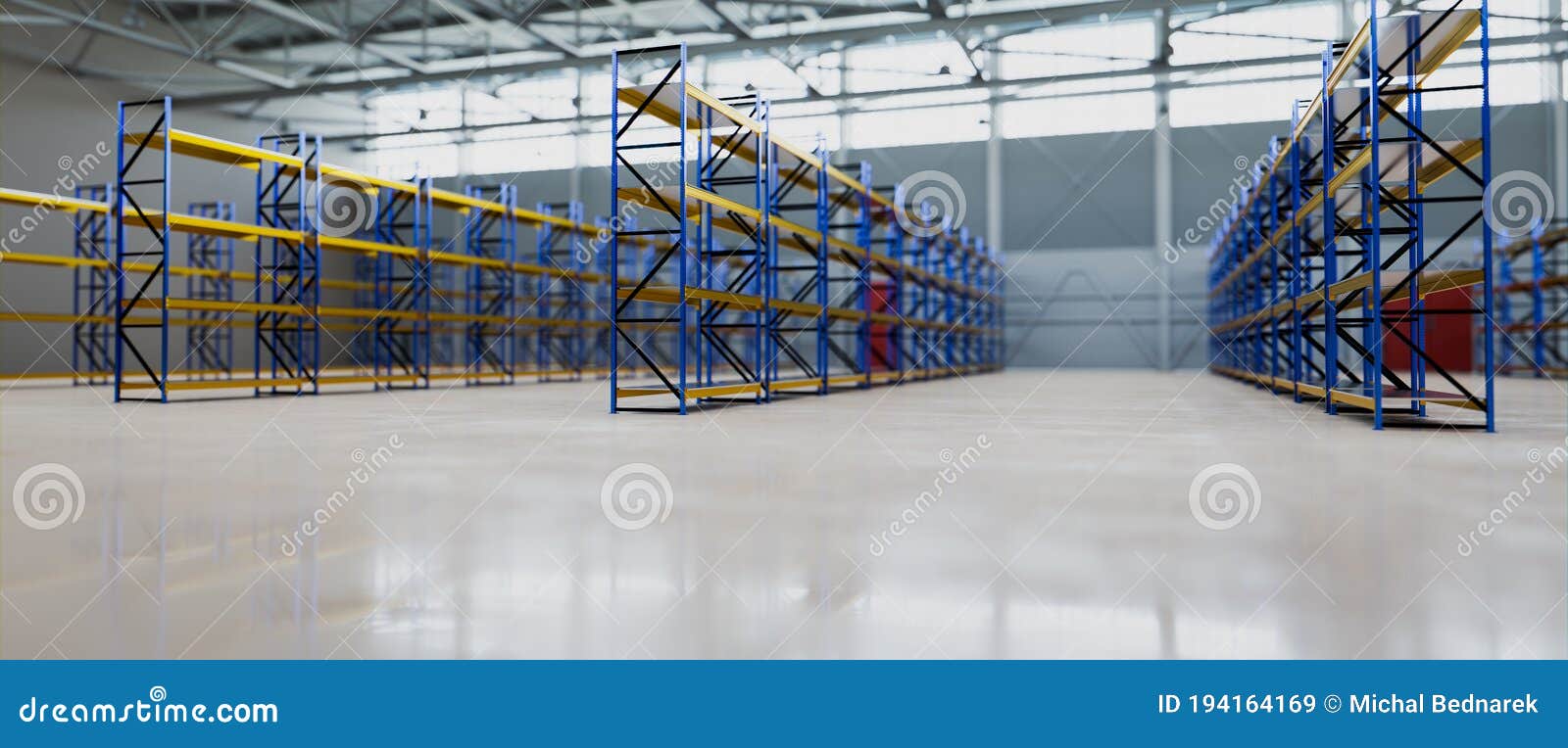 New Empty Warehouse for Rent. Industrial Storehouse, Storage System ...