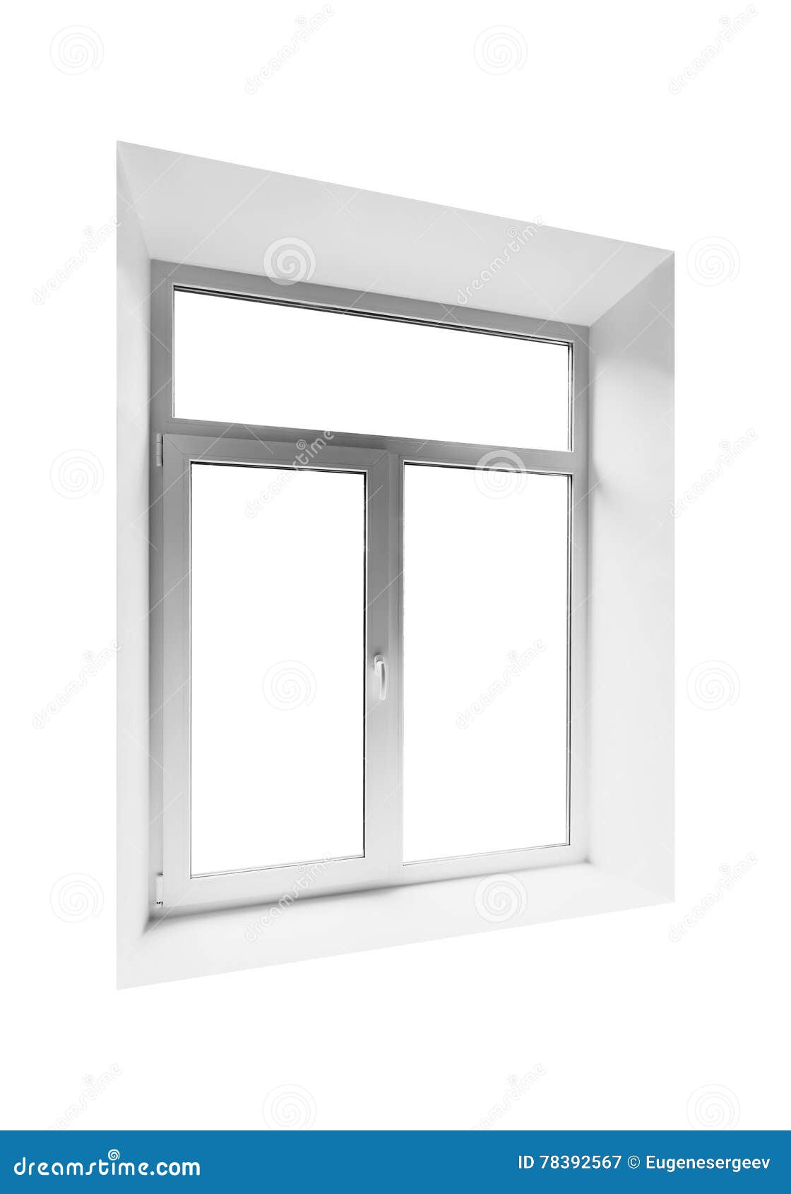 New Empty Window Isolated on White Stock Image - Image of gray, house ...