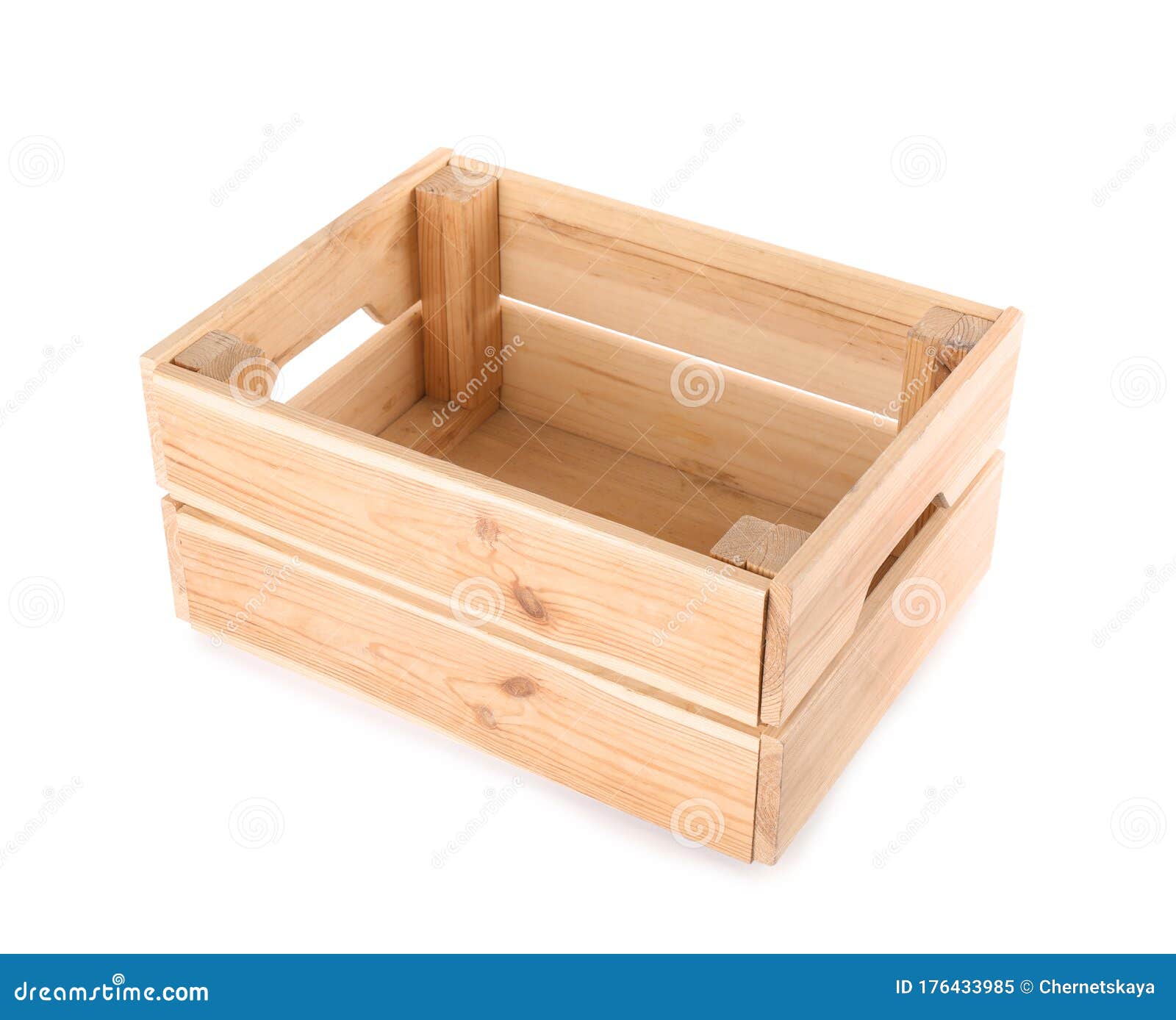 New Empty Wooden Crate Isolated Stock Image - Image of isolated ...