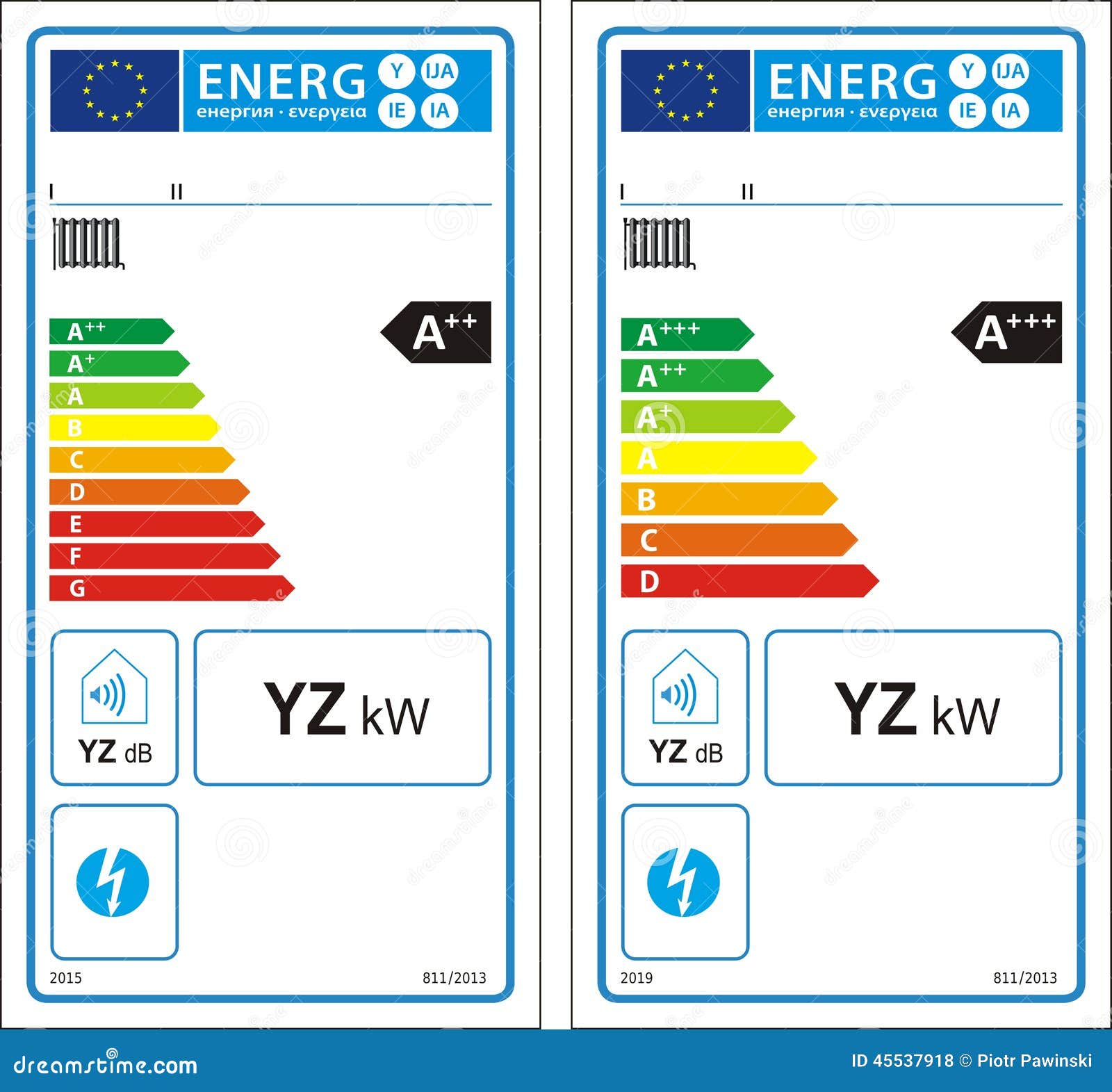 New Energy Rating Graph Label Vector Illustration | CartoonDealer.com ...