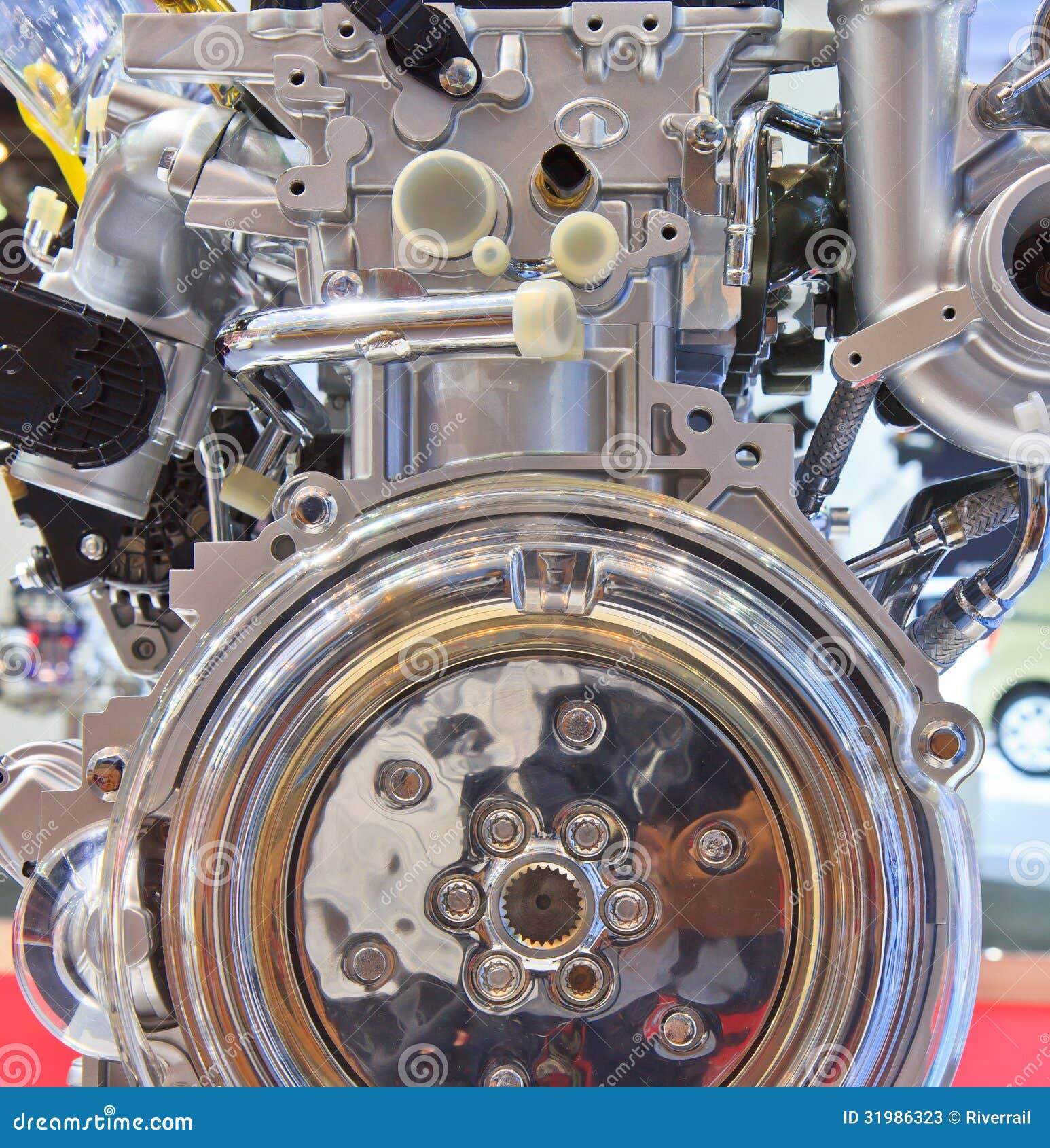 New engine for a car stock image. Image of mechanic, metallic - 31986323