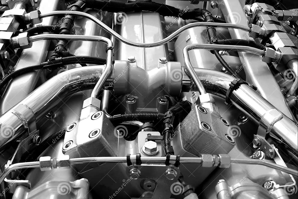 New engine closeup stock image. Image of engine, model - 7899619