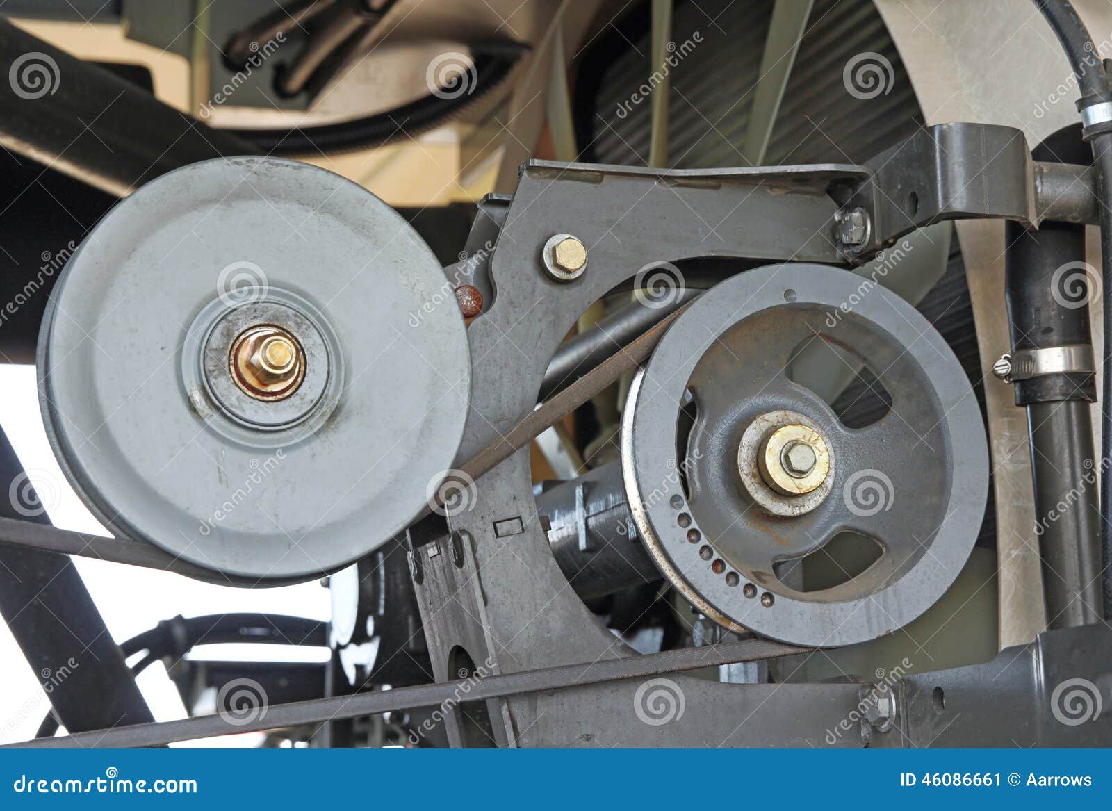 The new engine tractor. stock image. Image of fuel, engine - 46086661