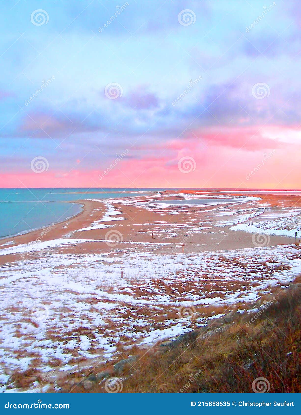 Snow Storm at Chatham, Cape Cod Lighthouse Beach Stock Image - Image of ...