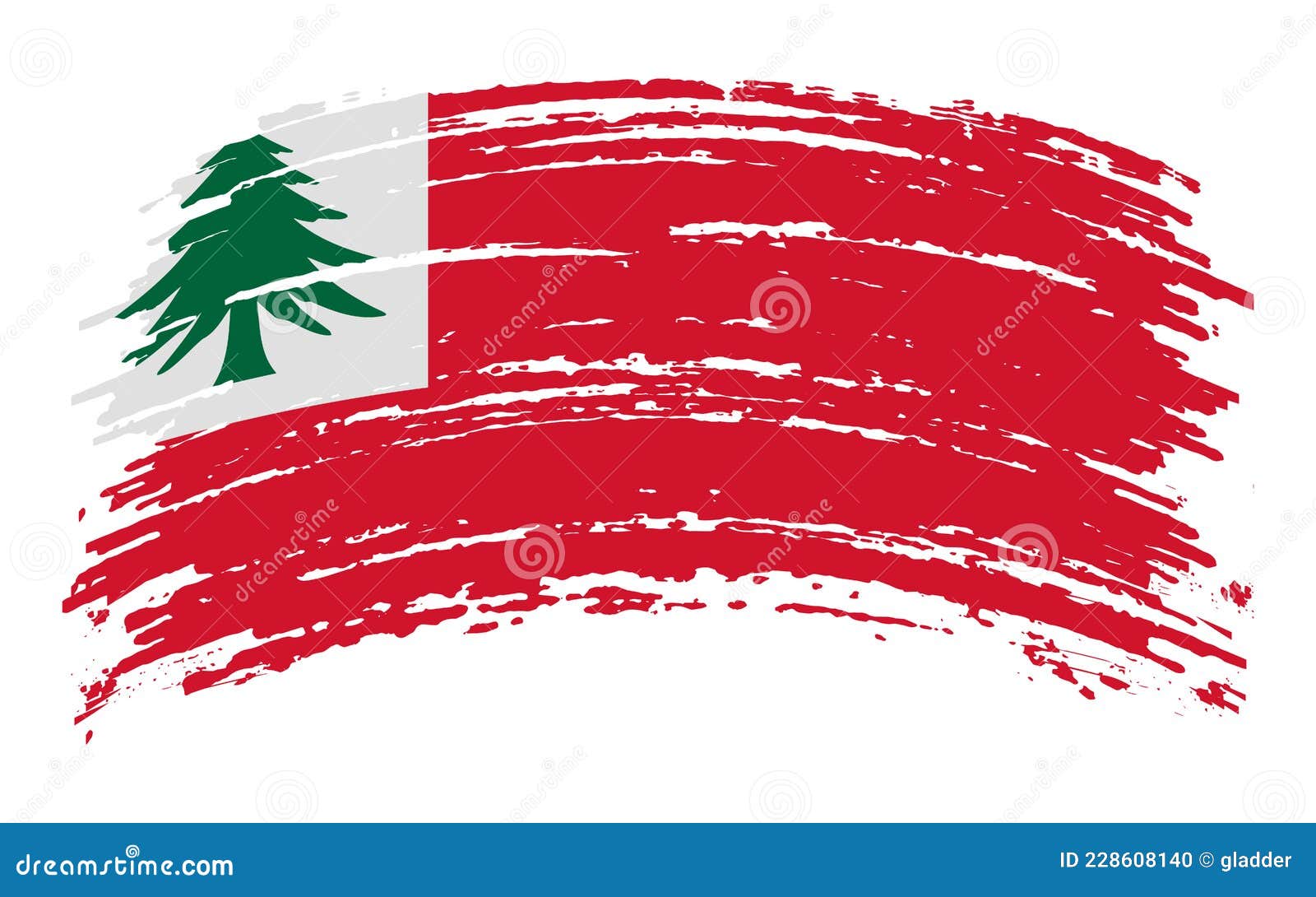 New England Flag in Grunge Brush Stroke, Vector Stock Vector ...