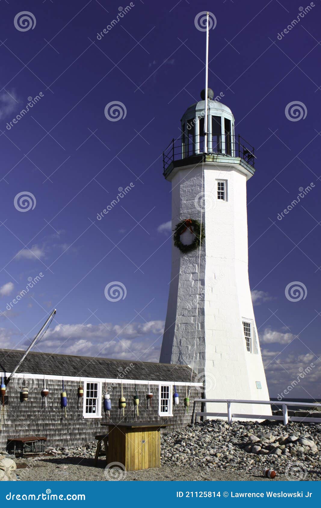 New England - Old Scituate Lighthouse Stock Photo - Image of nautical ...