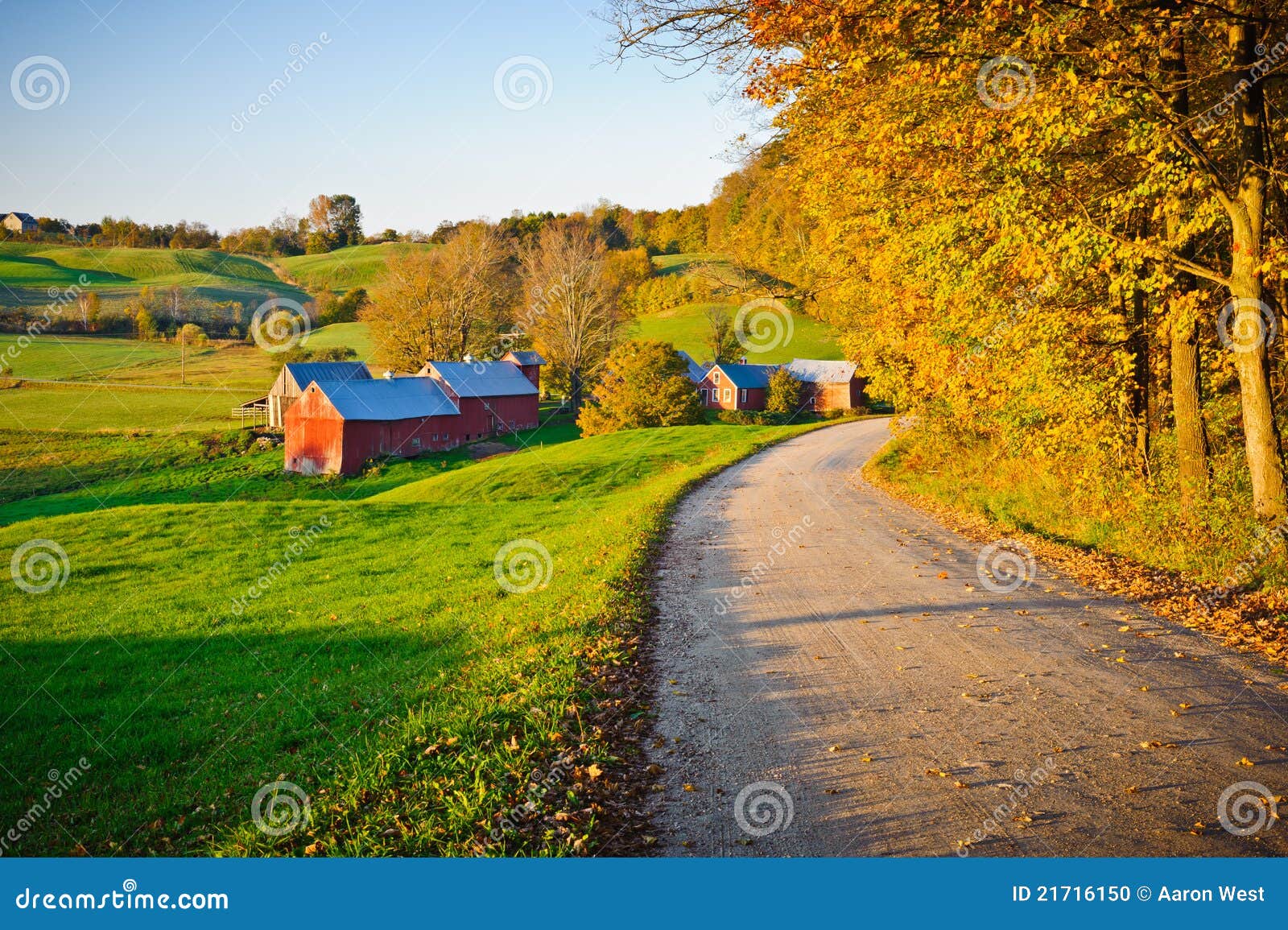 New England Rural Landscape Stock Photo - Image of pasture, gravel ...
