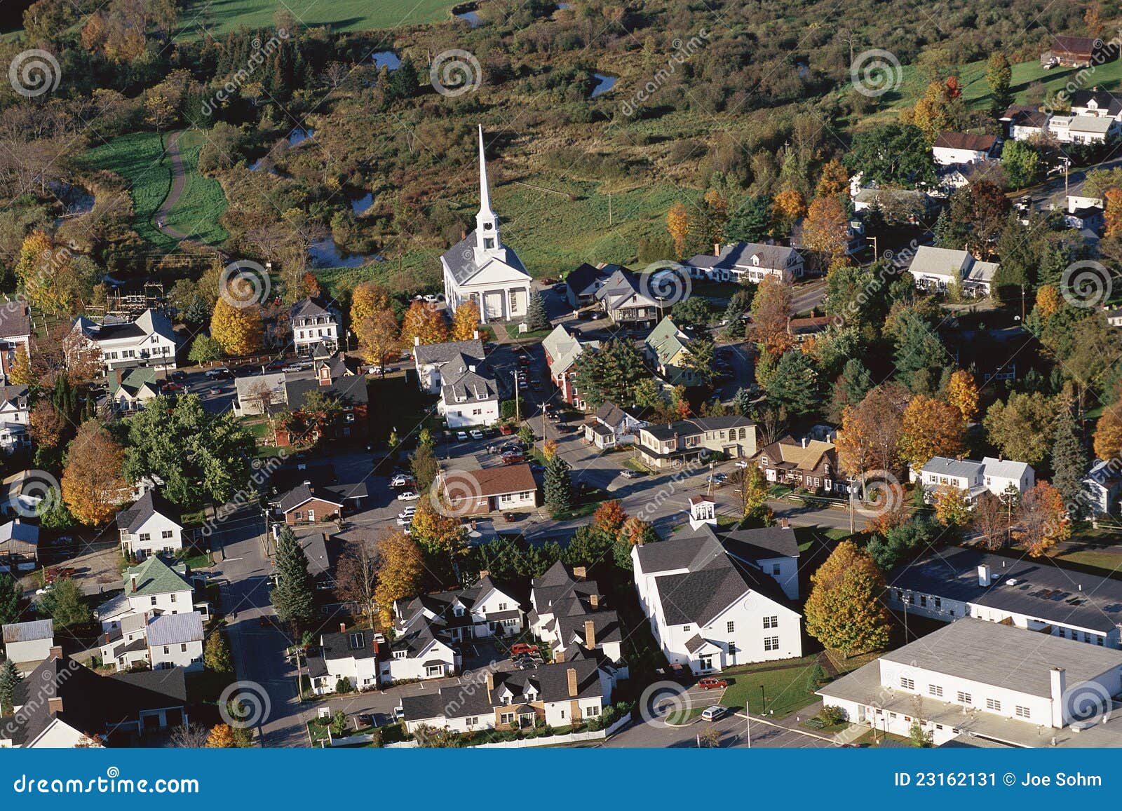 New England village stock image. Image of season, tourism - 23162131