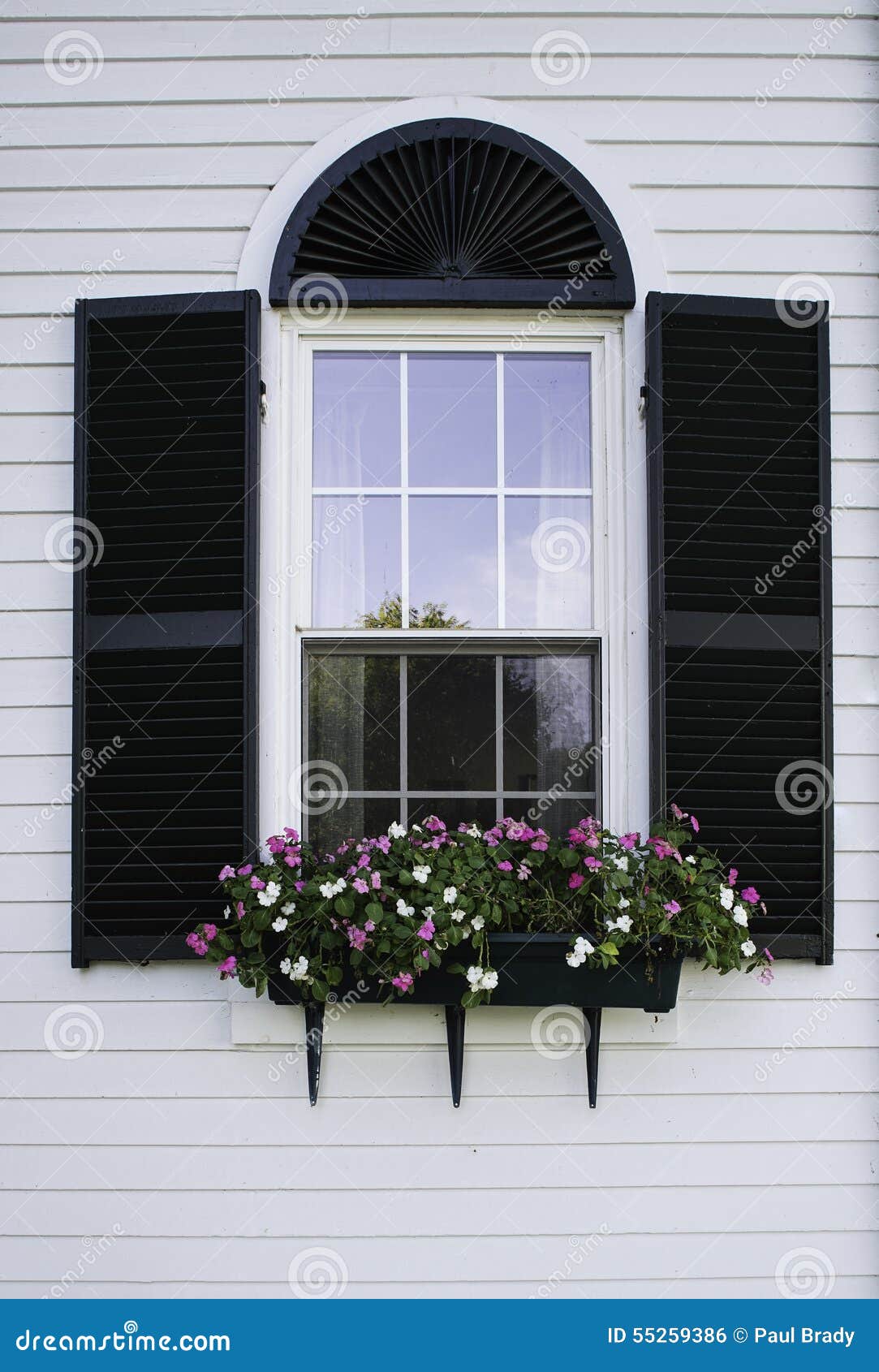 New England Window stock photo. Image of clapboard, front - 55259386
