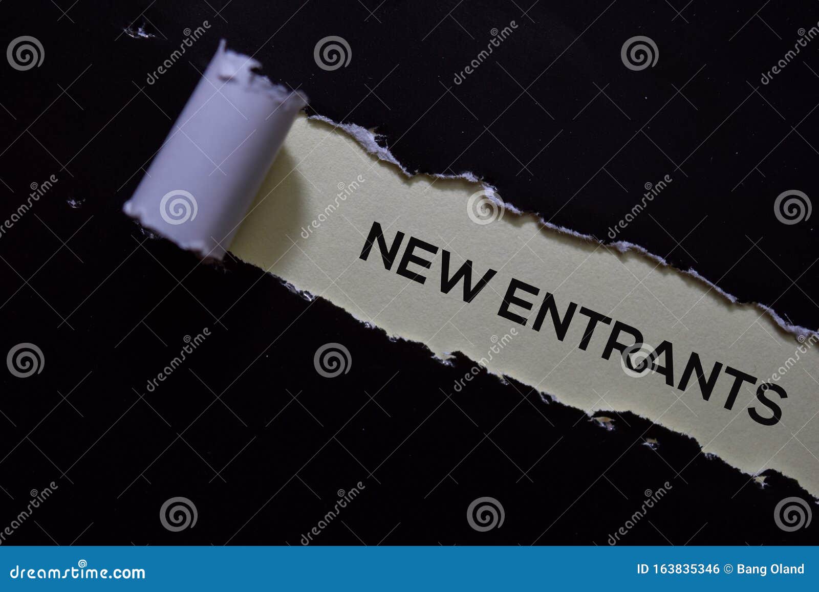 New Entrants Text Written in Torn Paper Stock Photo - Image of entrants ...