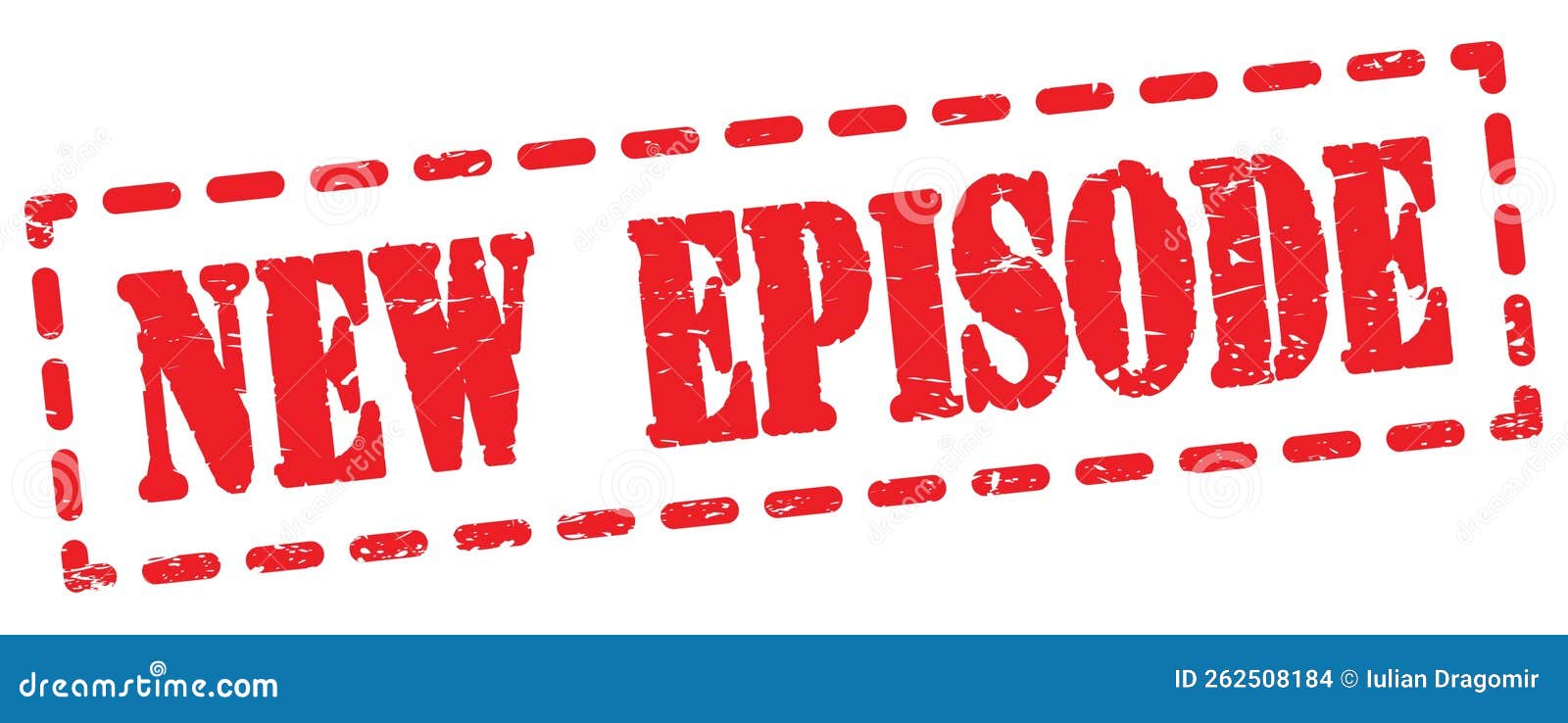 NEW EPISODE Text Written on Red Stamp Sign Stock Illustration ...