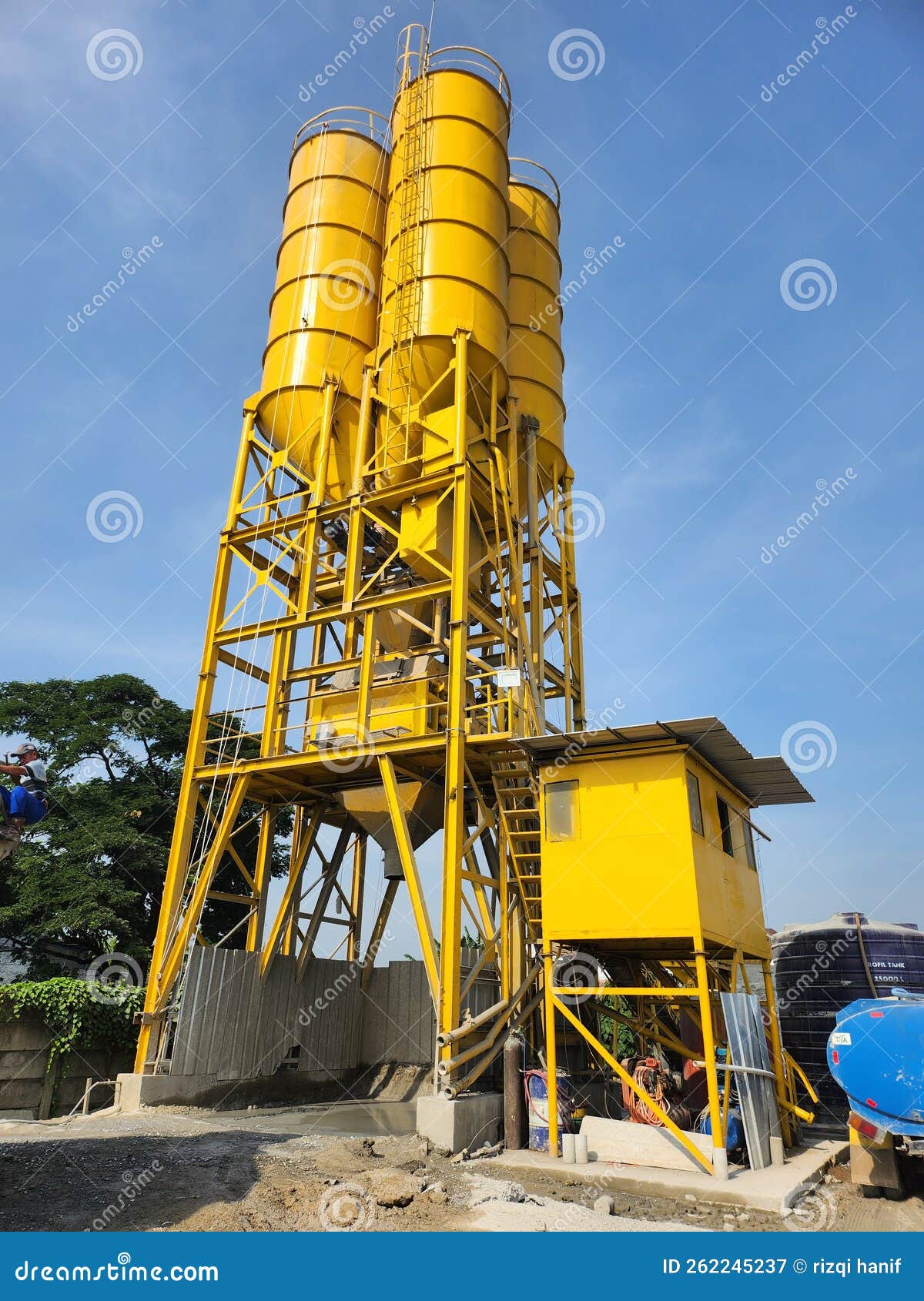 New erected batching plant stock image. Image of erected - 262245237
