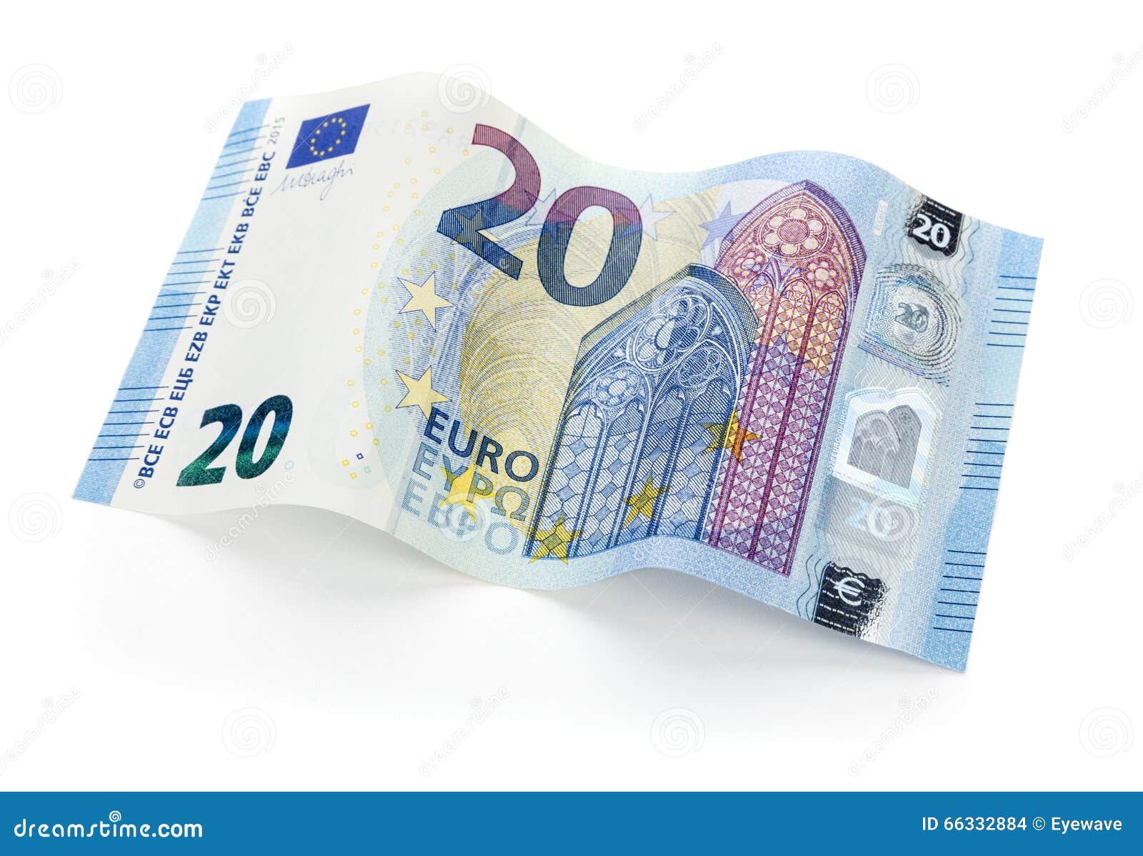 New 20 Euro Bill Isolated with Clipping Path Stock Photo - Image of ...