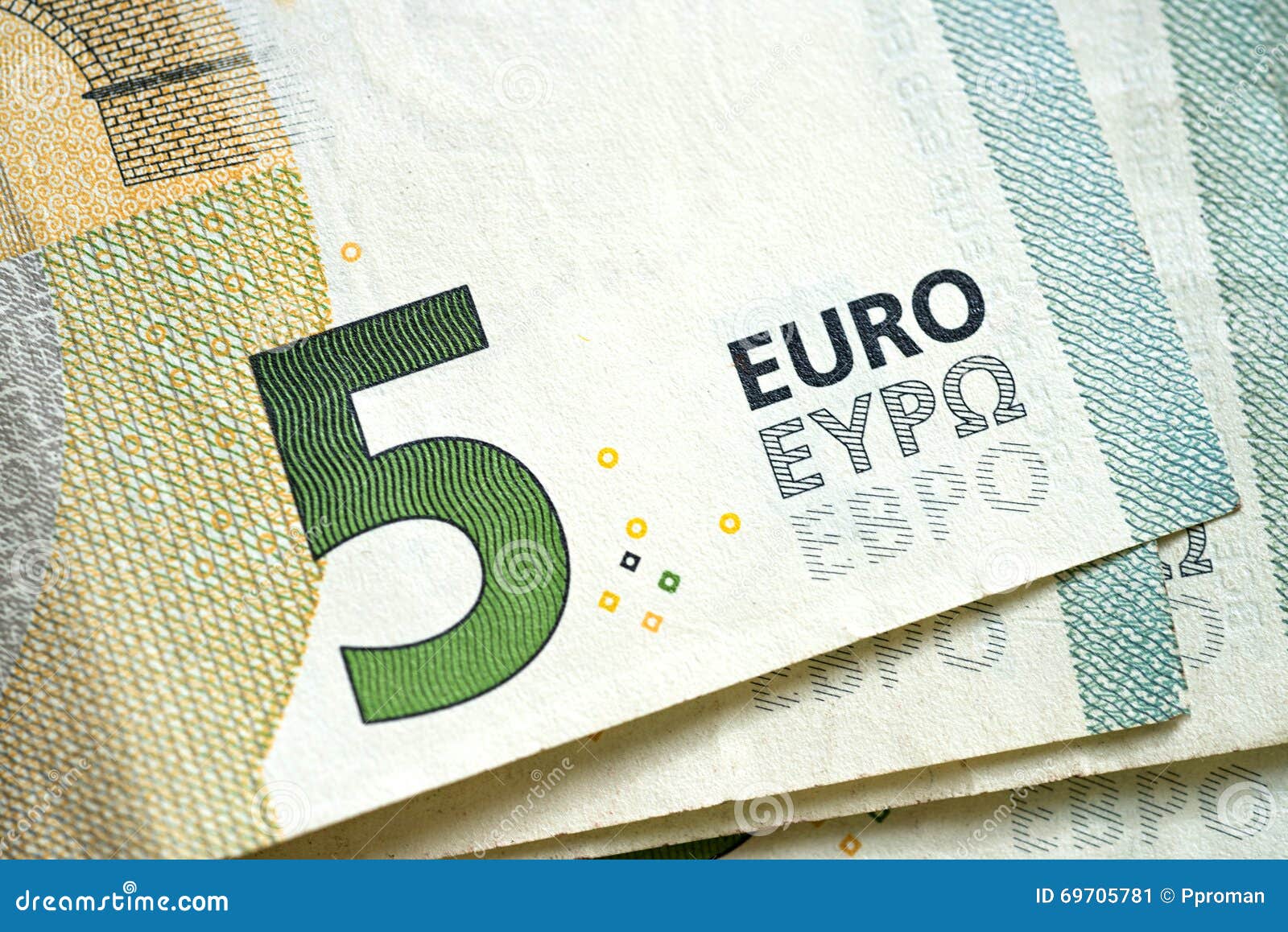 New 5 Euro stock image. Image of europe, euro, paying - 69705781