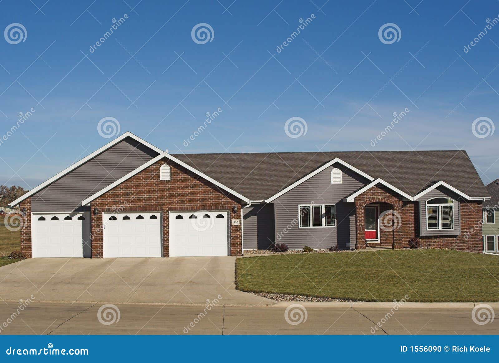 New Executive Ranch Home stock photo. Image of architecture - 1556090