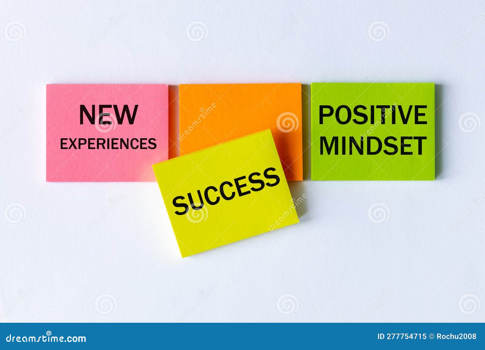 New Experiences, Positive Mindset, Success, Notes on Colorful Cards ...