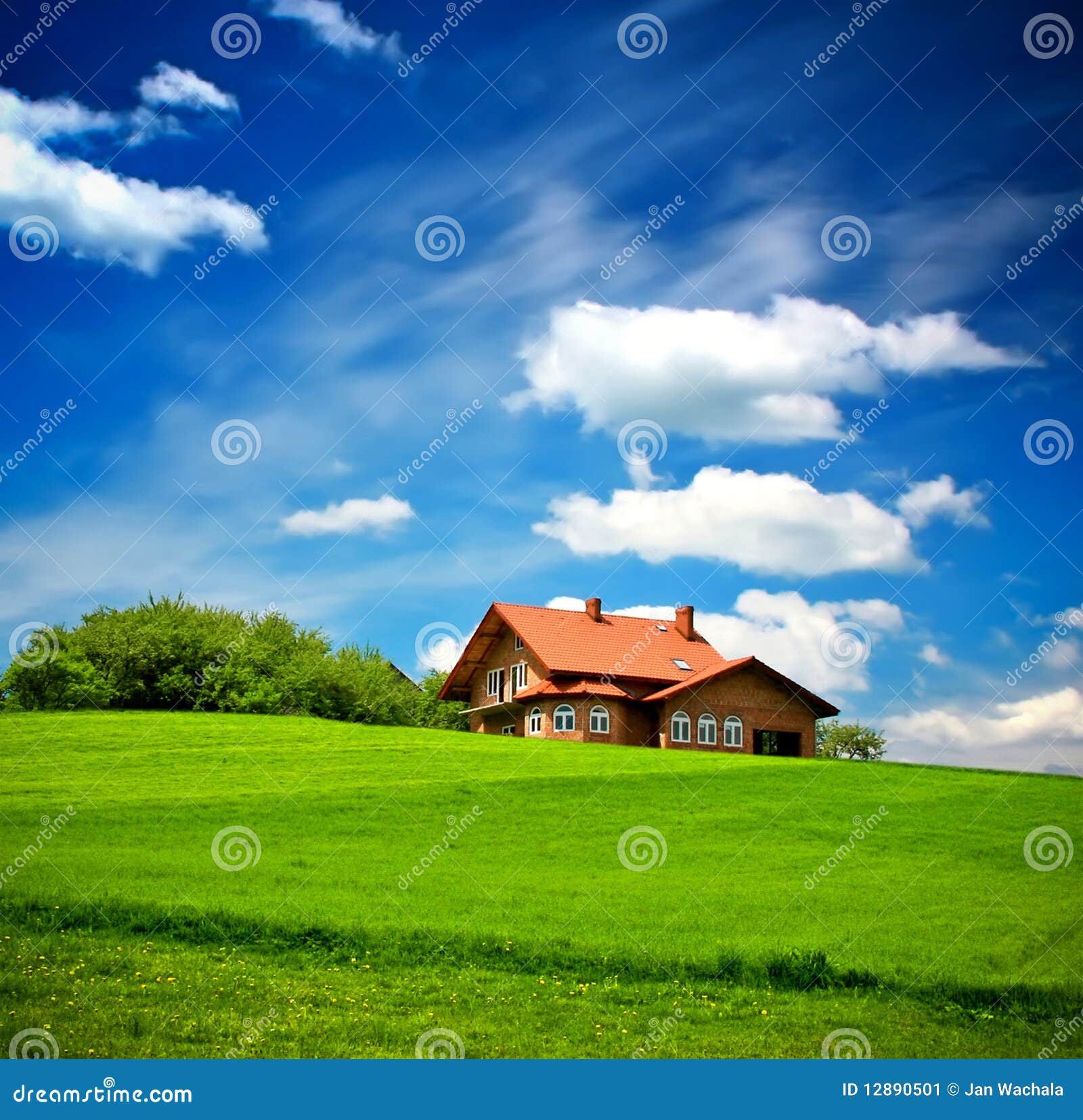 New Family Home stock image. Image of building, green - 12890501