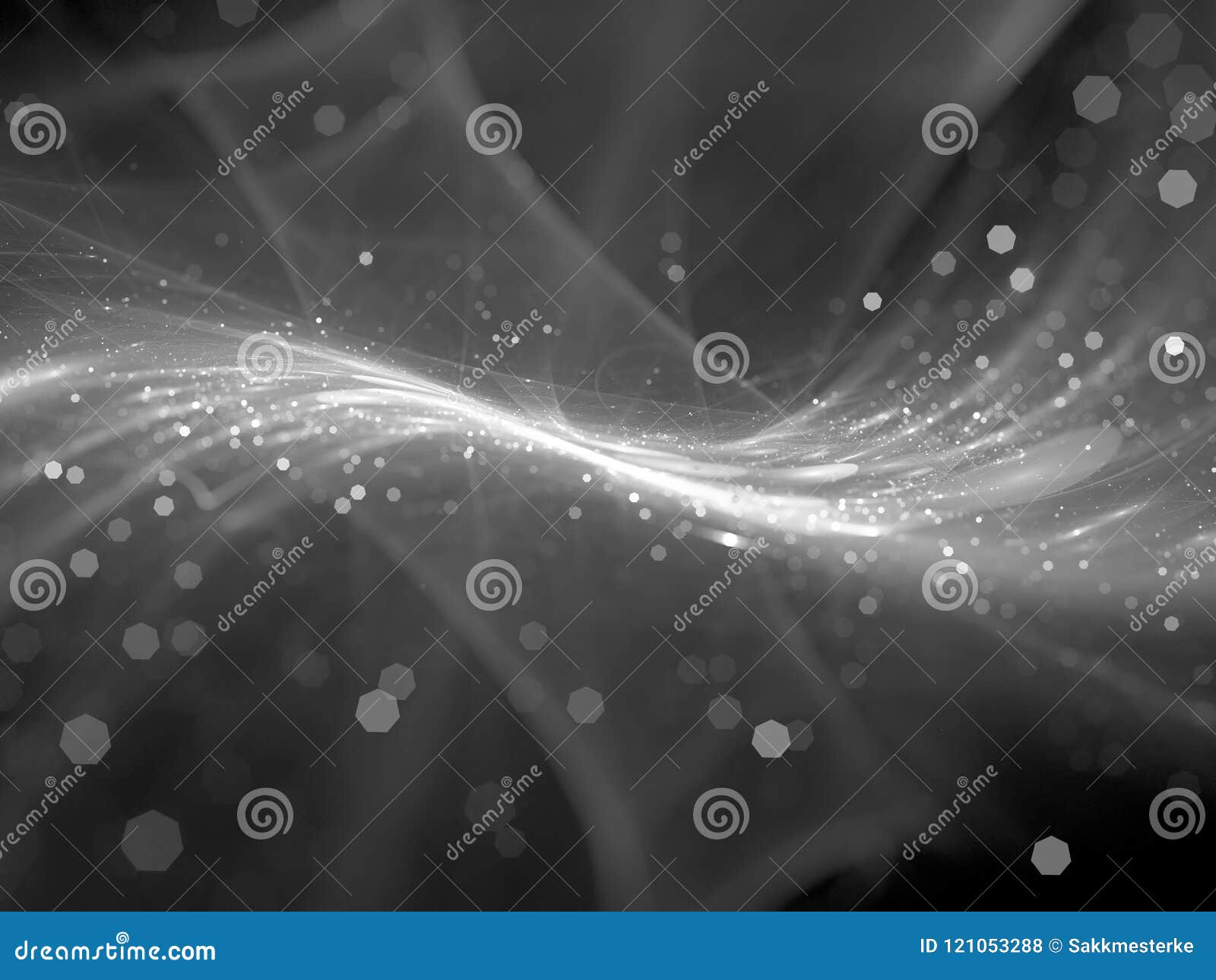 New Fiber Optic Technology Computer Generated Abstract Black and Stock ...