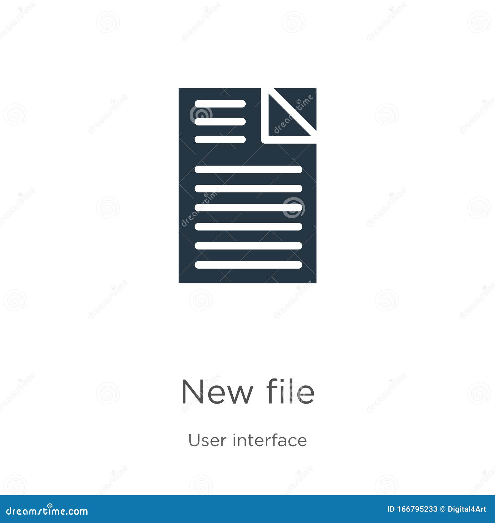 New File Icon Vector. Trendy Flat New File Icon from User Interface ...