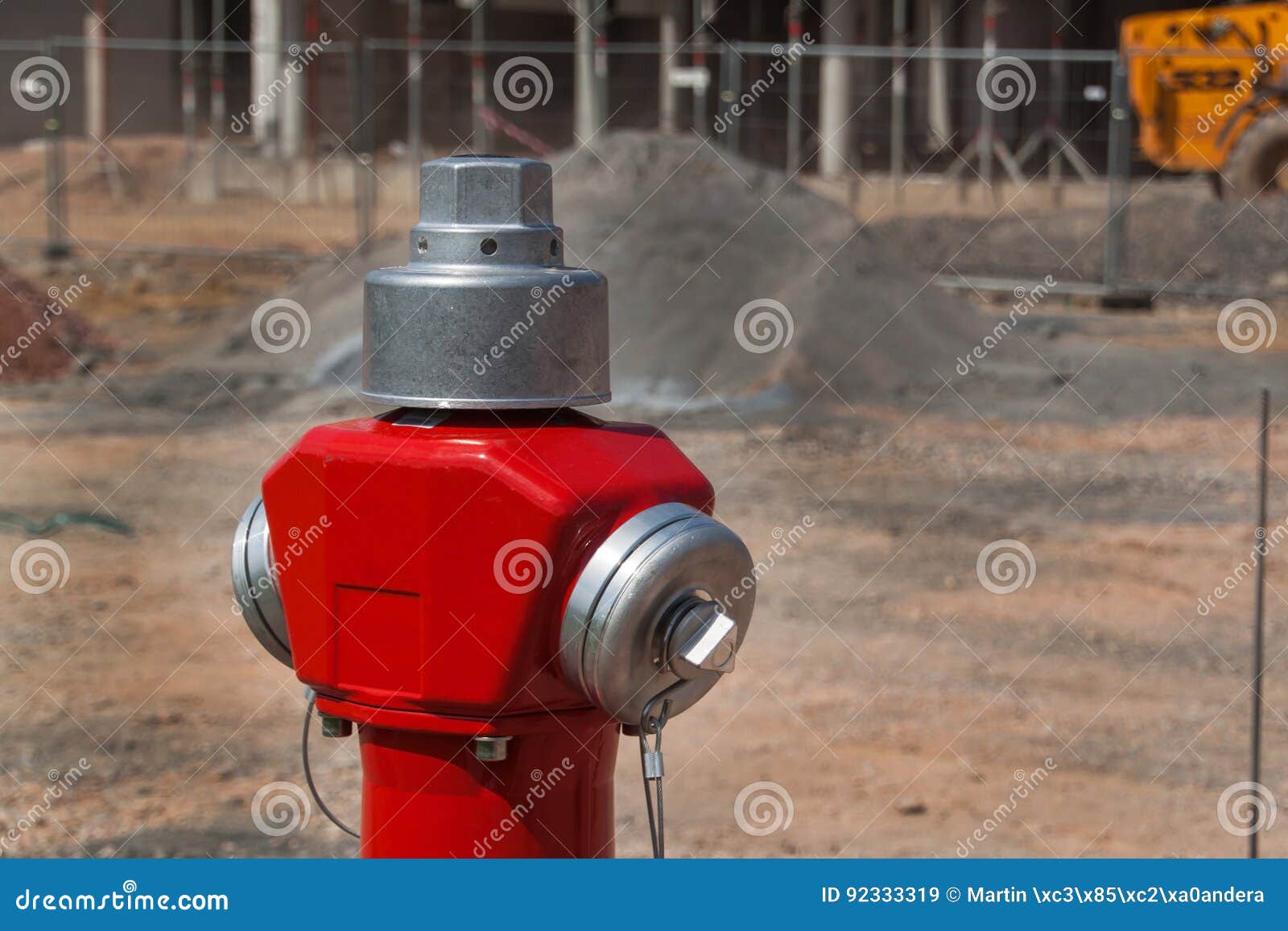 New Fire Hydrant on Building Site. Street Construction. Fire Safety ...