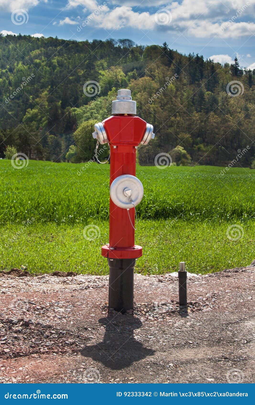 New Fire Hydrant on Building Site. Street Construction. Fire Safety ...