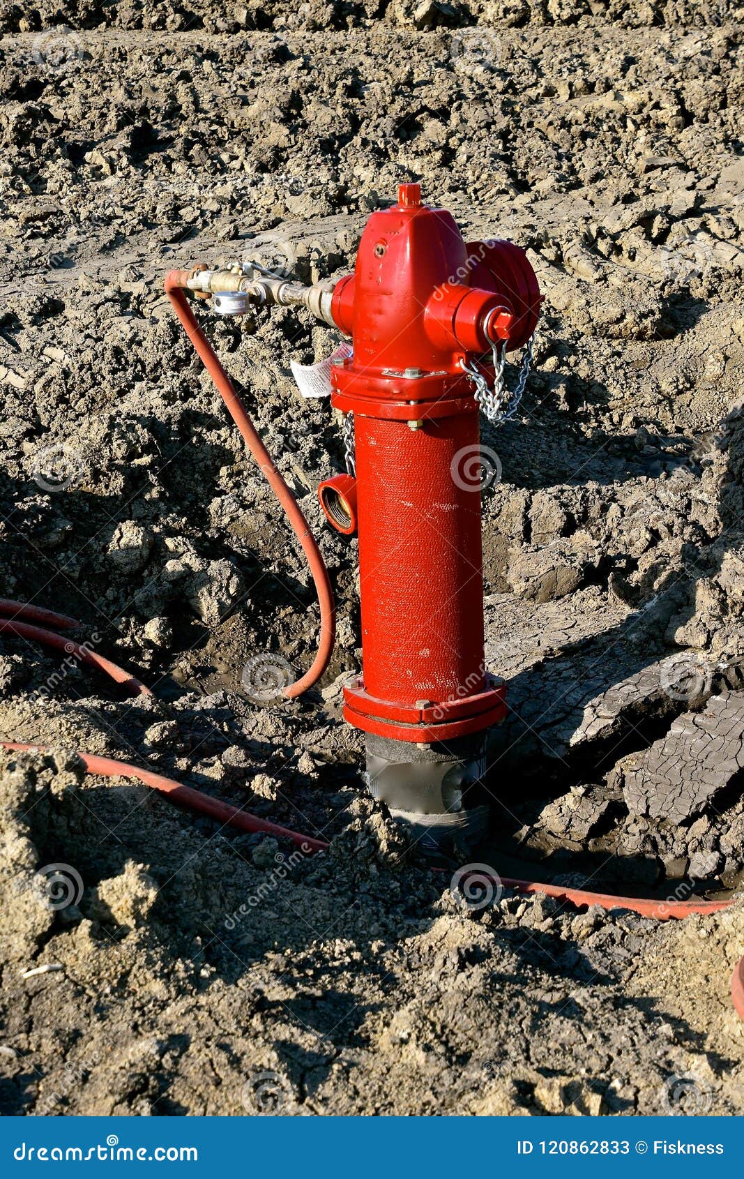 New Fire Hydrant in Construction Zone Stock Image - Image of fire, park ...