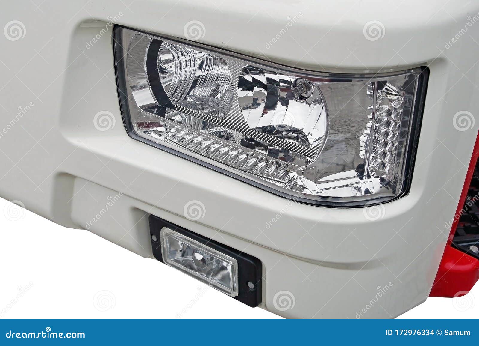 New fire truck headlight stock photo. Image of illumination - 172976334