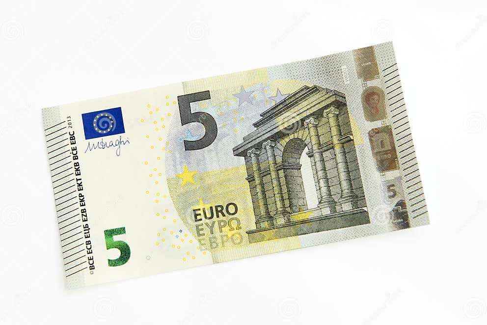 New Five Euro banknote stock image. Image of shape, currency - 31804245