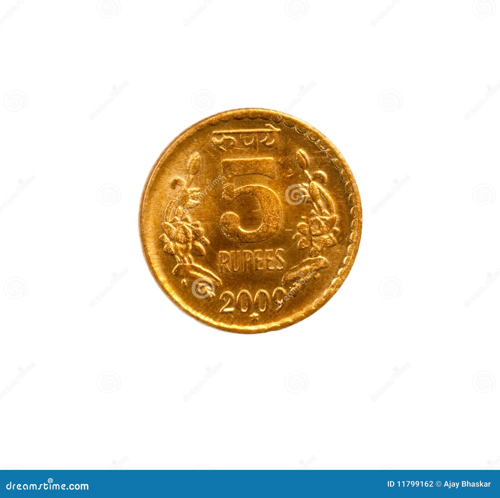 New Five Rupee stock photo. Image of monetary, indian - 11799162