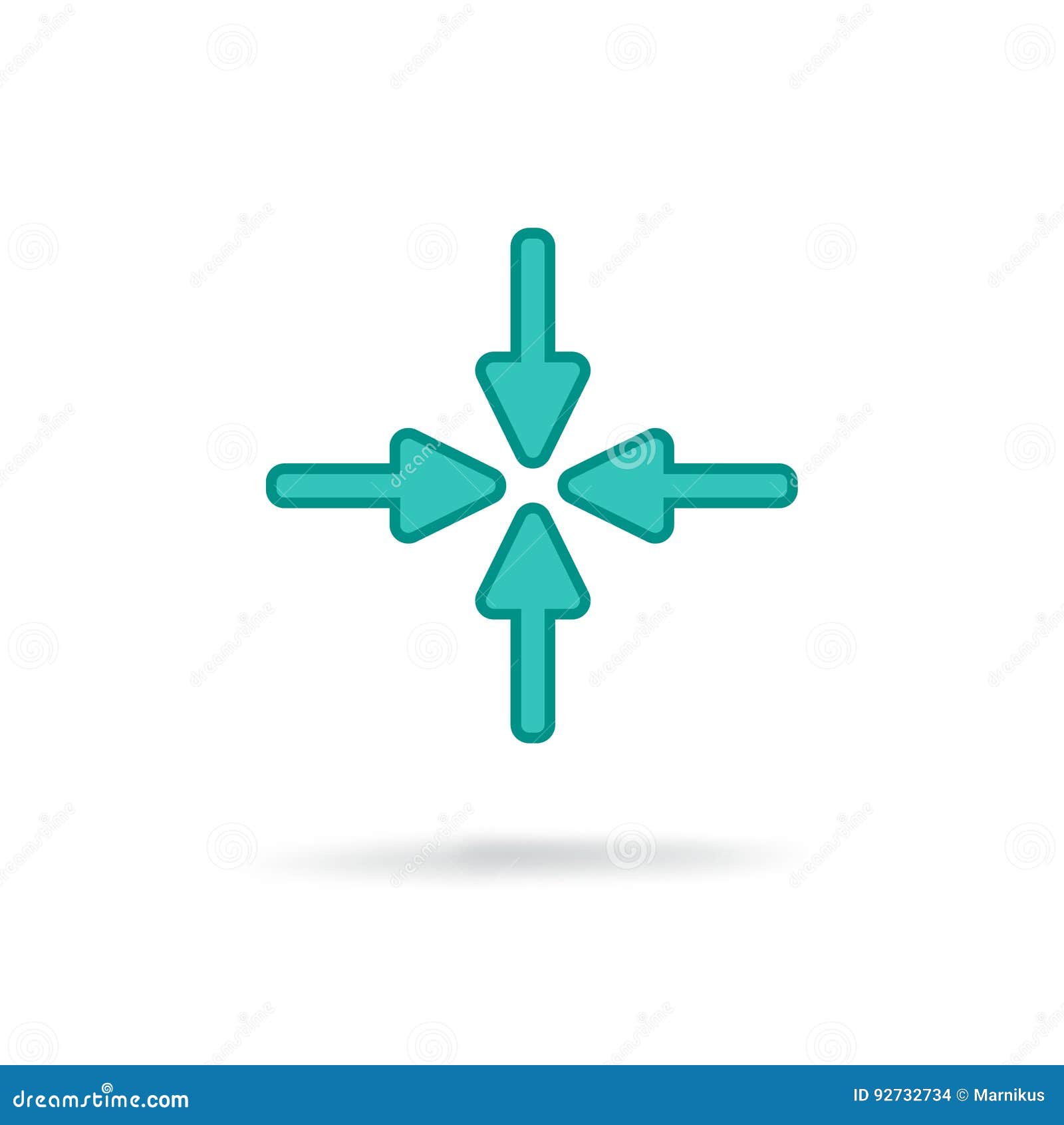 New flat arrow stock vector. Illustration of silhouette - 92732734