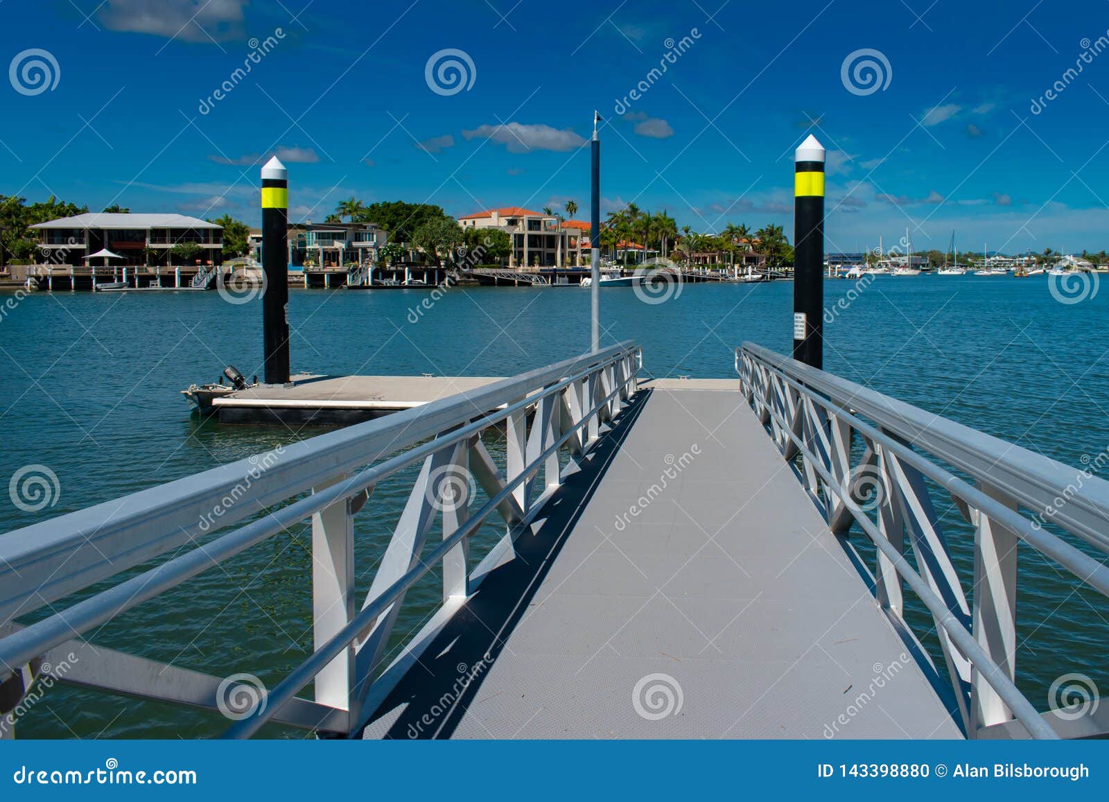 A New Floating Dock in Mooloolaba, Queensland Stock Photo - Image of ...