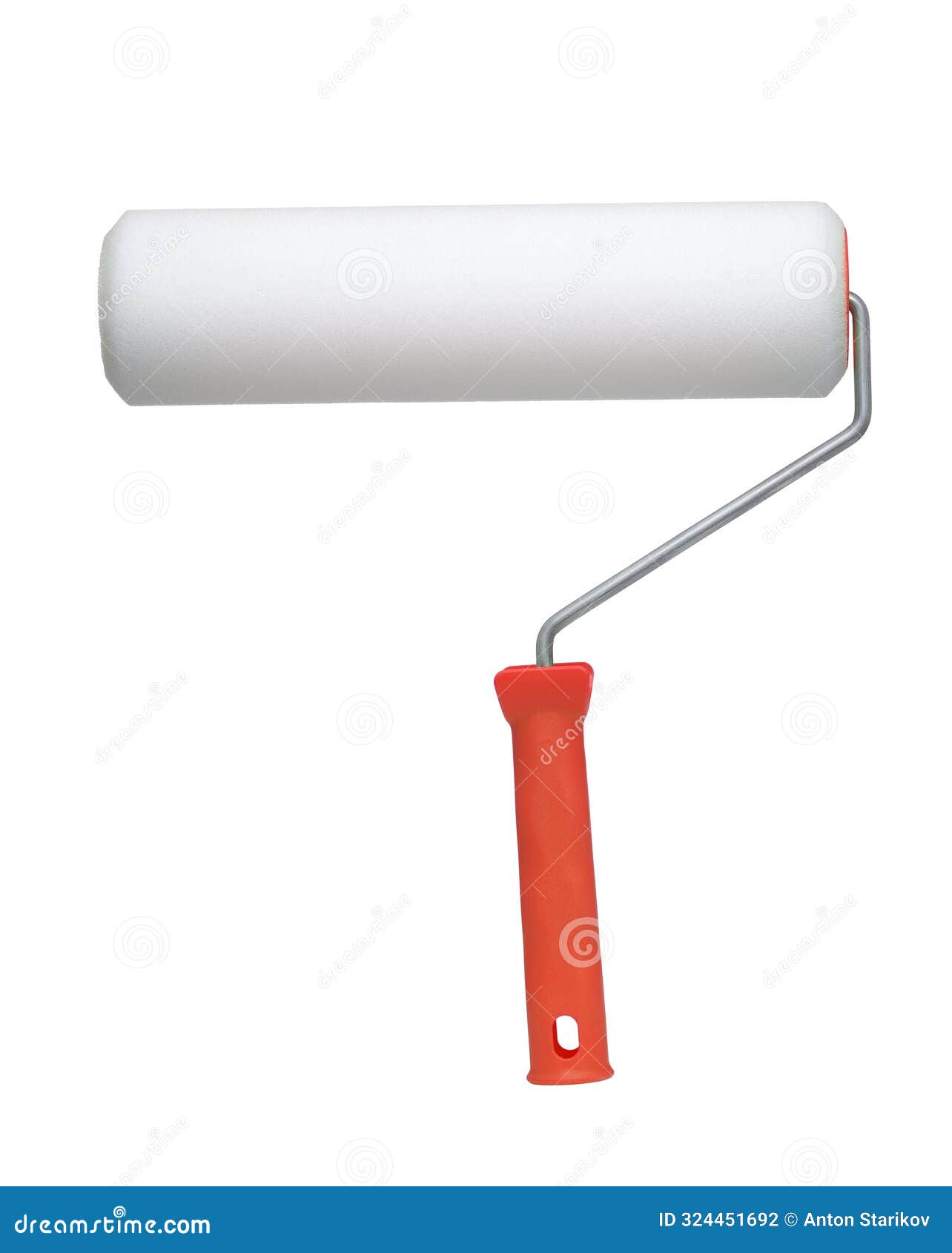 New Foam Paint Roller with Red Plastic Handle Stock Photo - Image of ...