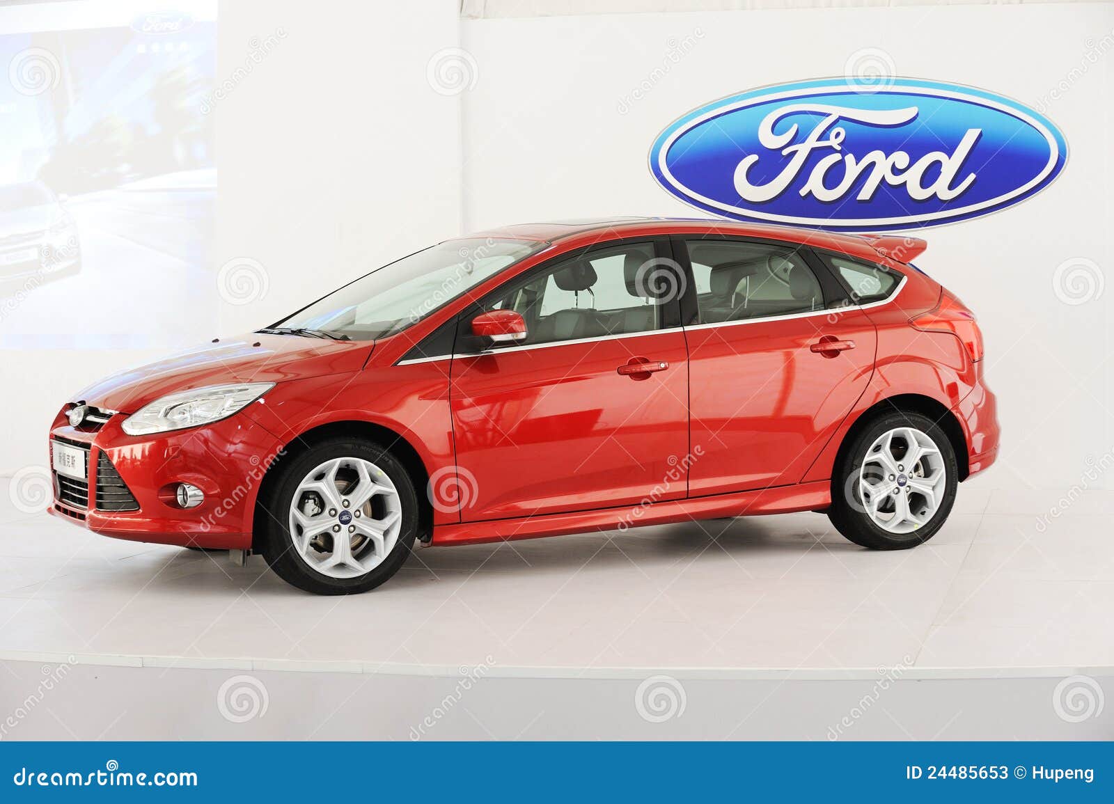 New focus with ford logo editorial stock photo. Image of background ...