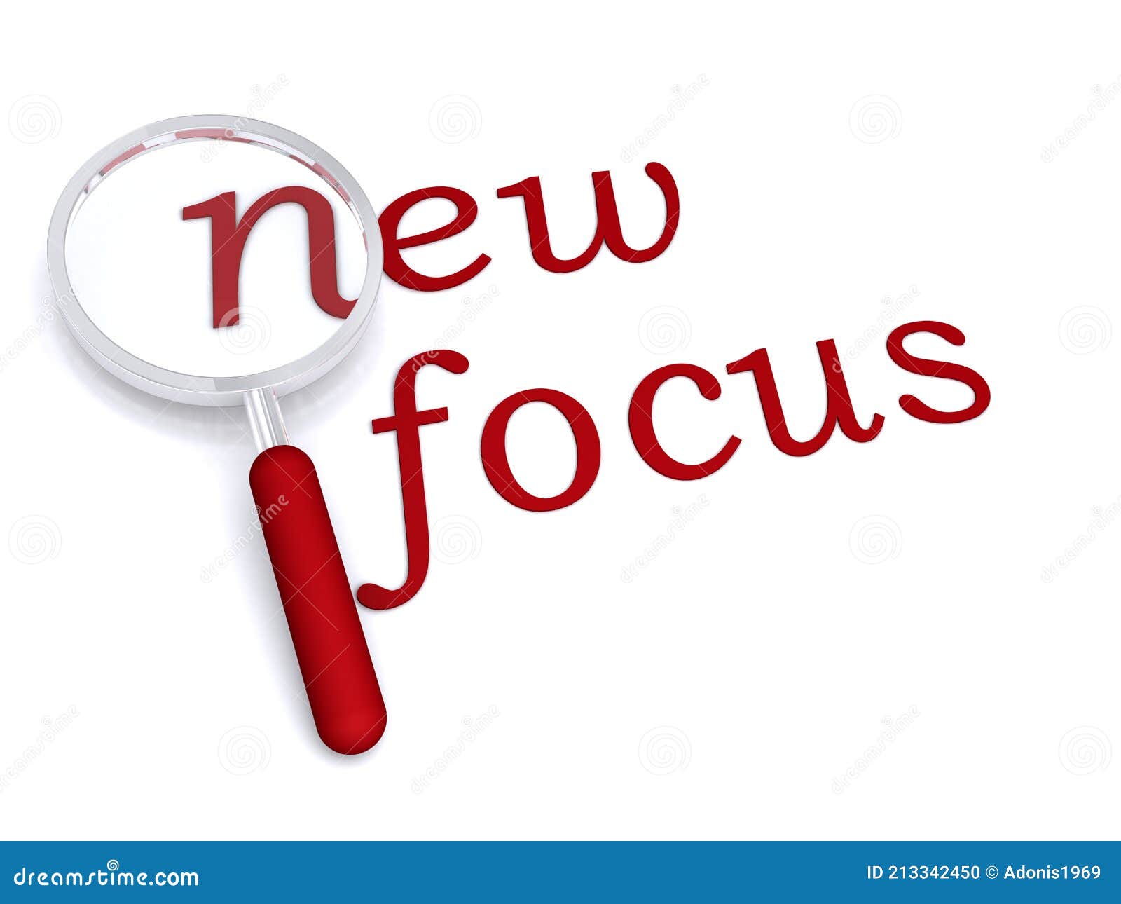 New Focus with Magnifying Glass Stock Illustration - Illustration of ...