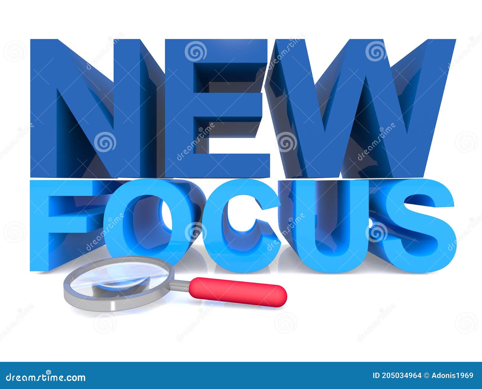 New focus on white stock illustration. Illustration of innovate - 205034964
