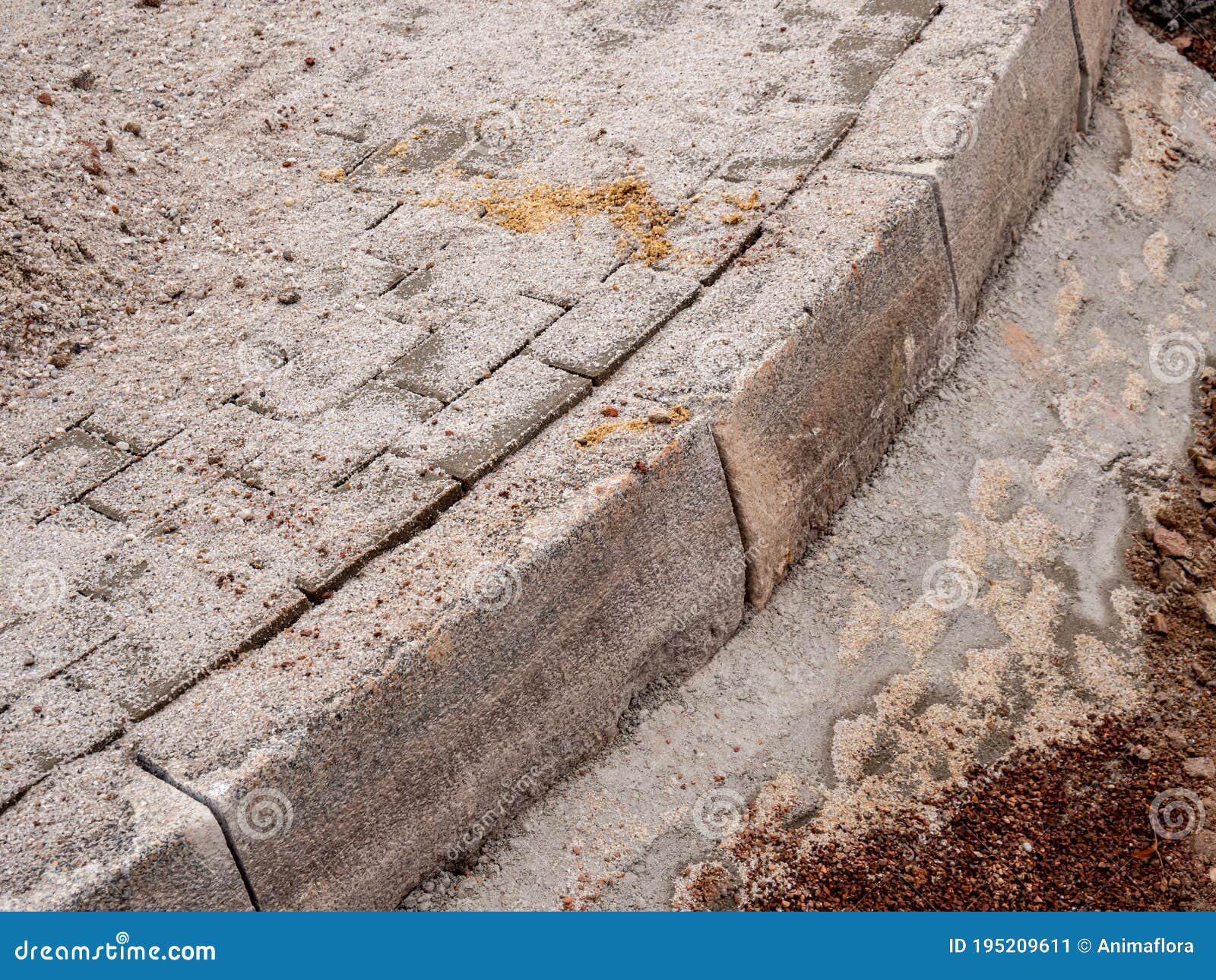 New Footpath Road Construction Construction Site Stock Image - Image of ...