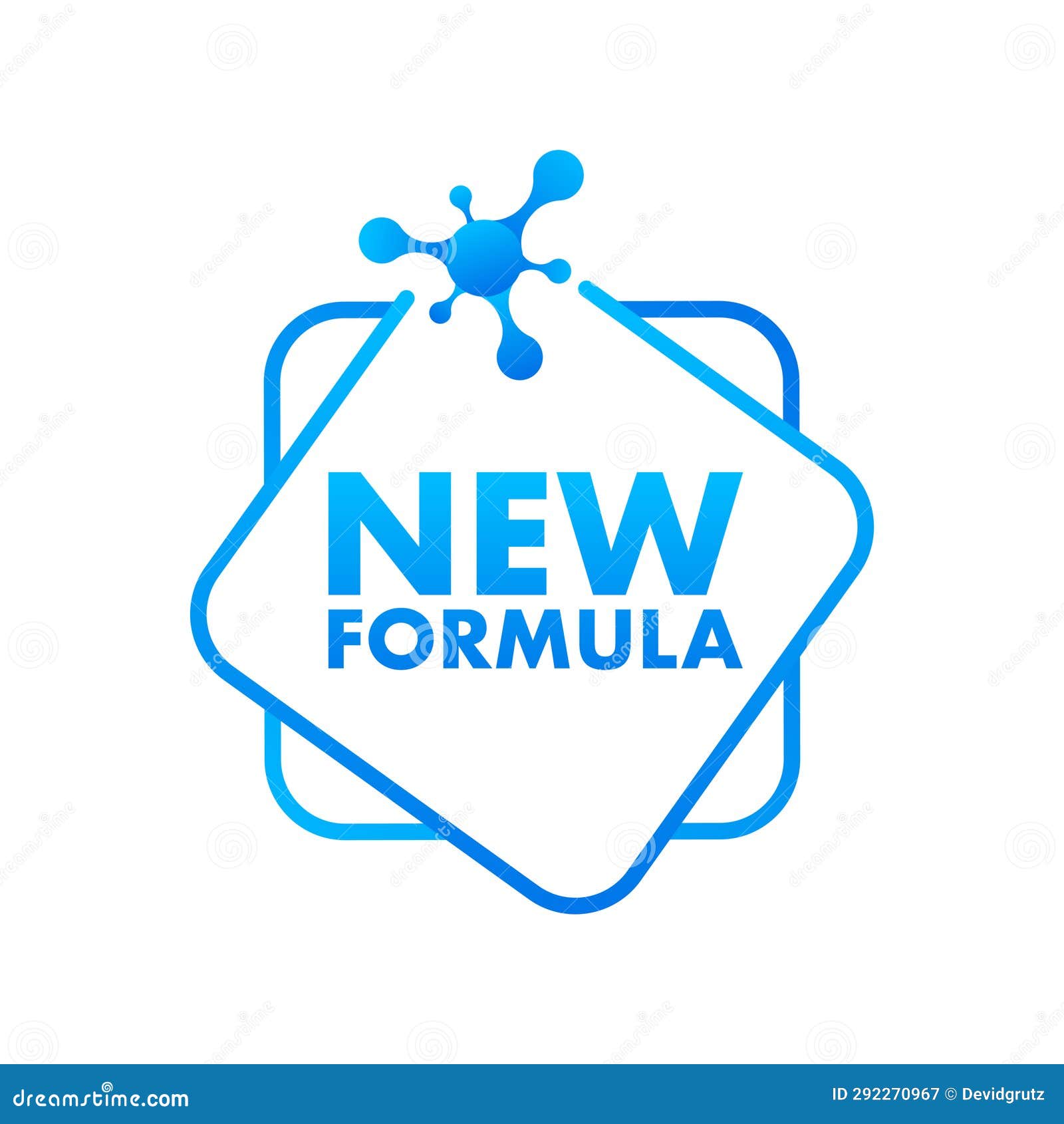 New Formula Blue Label. New Formula Packaging Information. Vector Stock ...