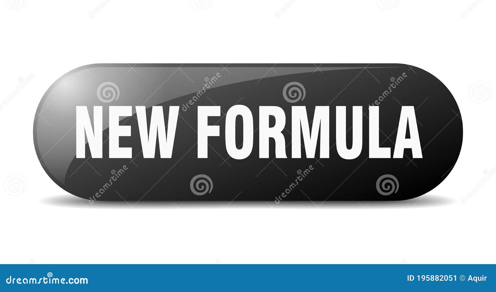 New Formula Button. Sticker. Banner. Rounded Glass Sign Stock Vector ...