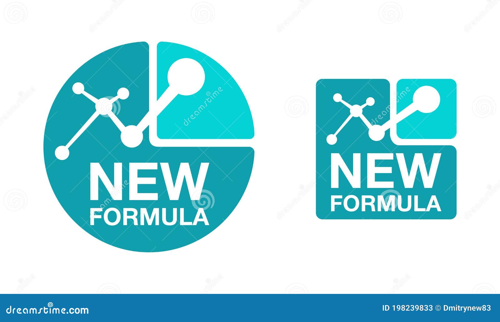 New Formula Emblem - Circular and Square Stock Vector - Illustration of ...