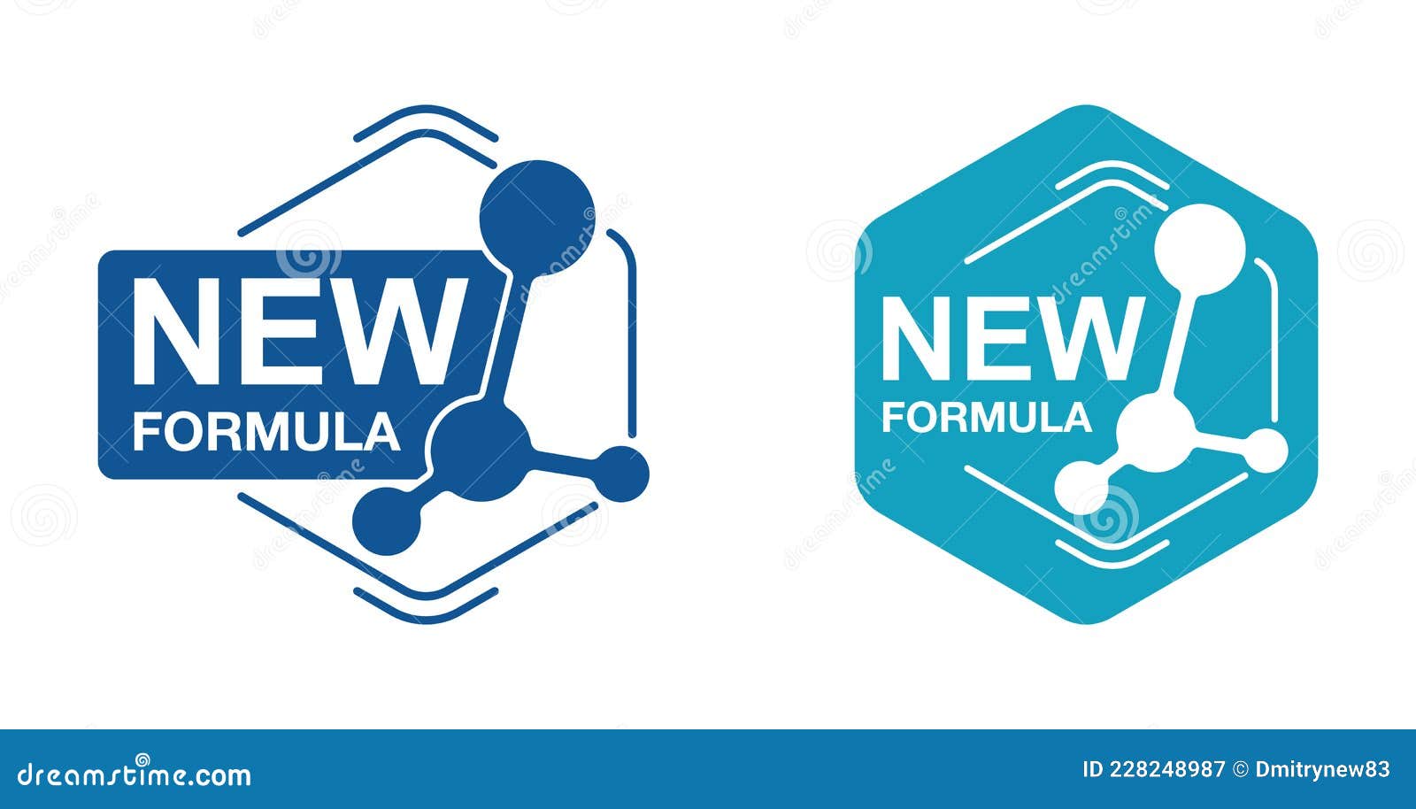 New Formula Hexagonal Sticker with Molecular Cell Stock Vector ...