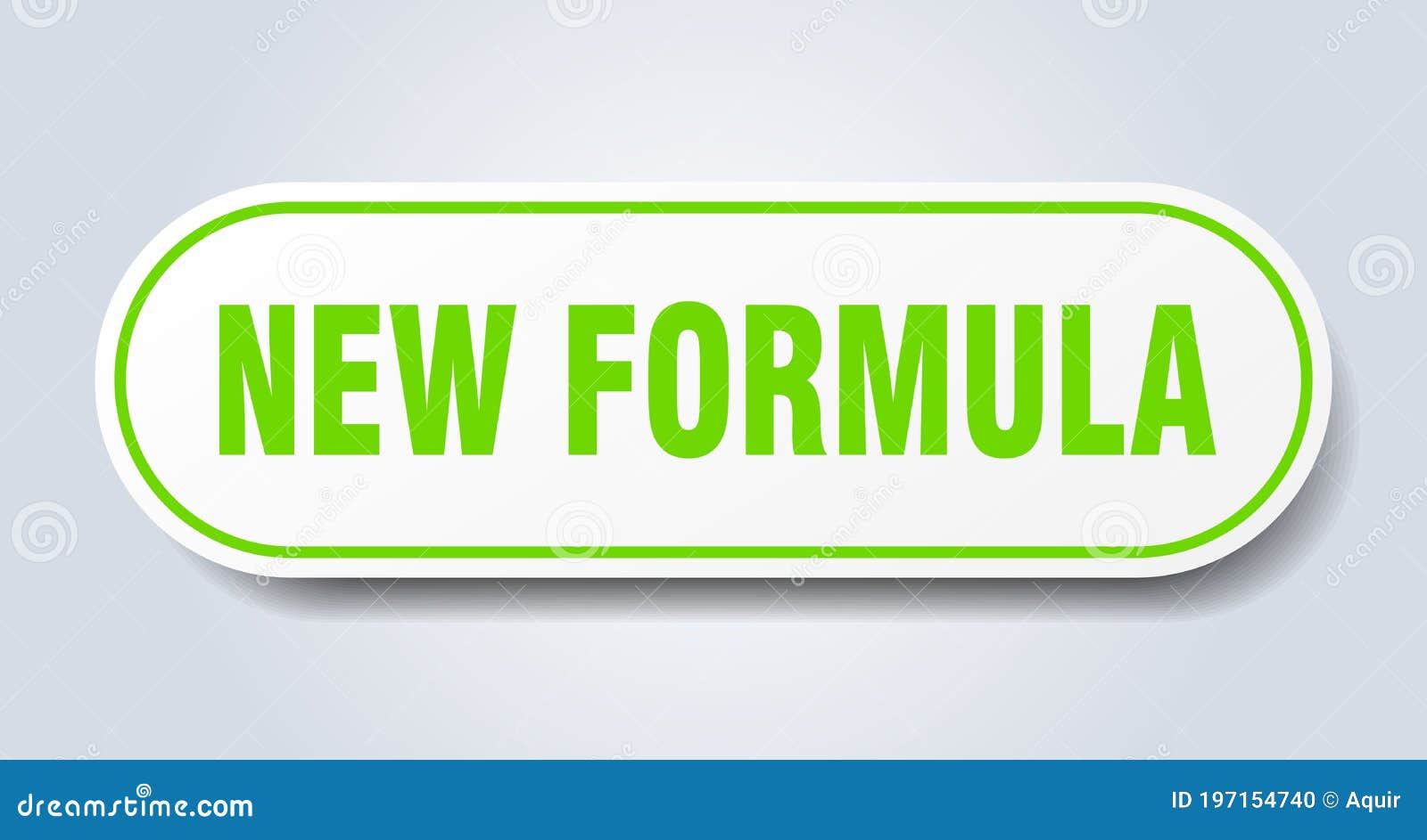 New Formula Sign. Rounded Isolated Button. White Sticker Stock Vector ...
