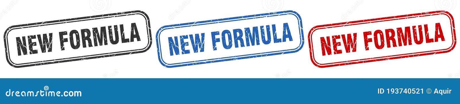 New Formula Square Isolated Sign Set. New Formula Stamp Stock Vector ...